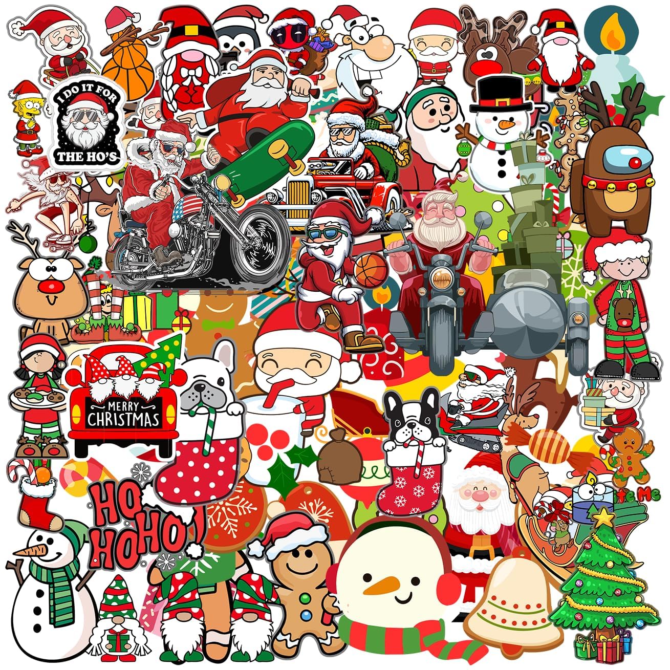 Amazon.com: Christmas Stickers, 100 Pcs Cute Merry Christmas Stickers ...