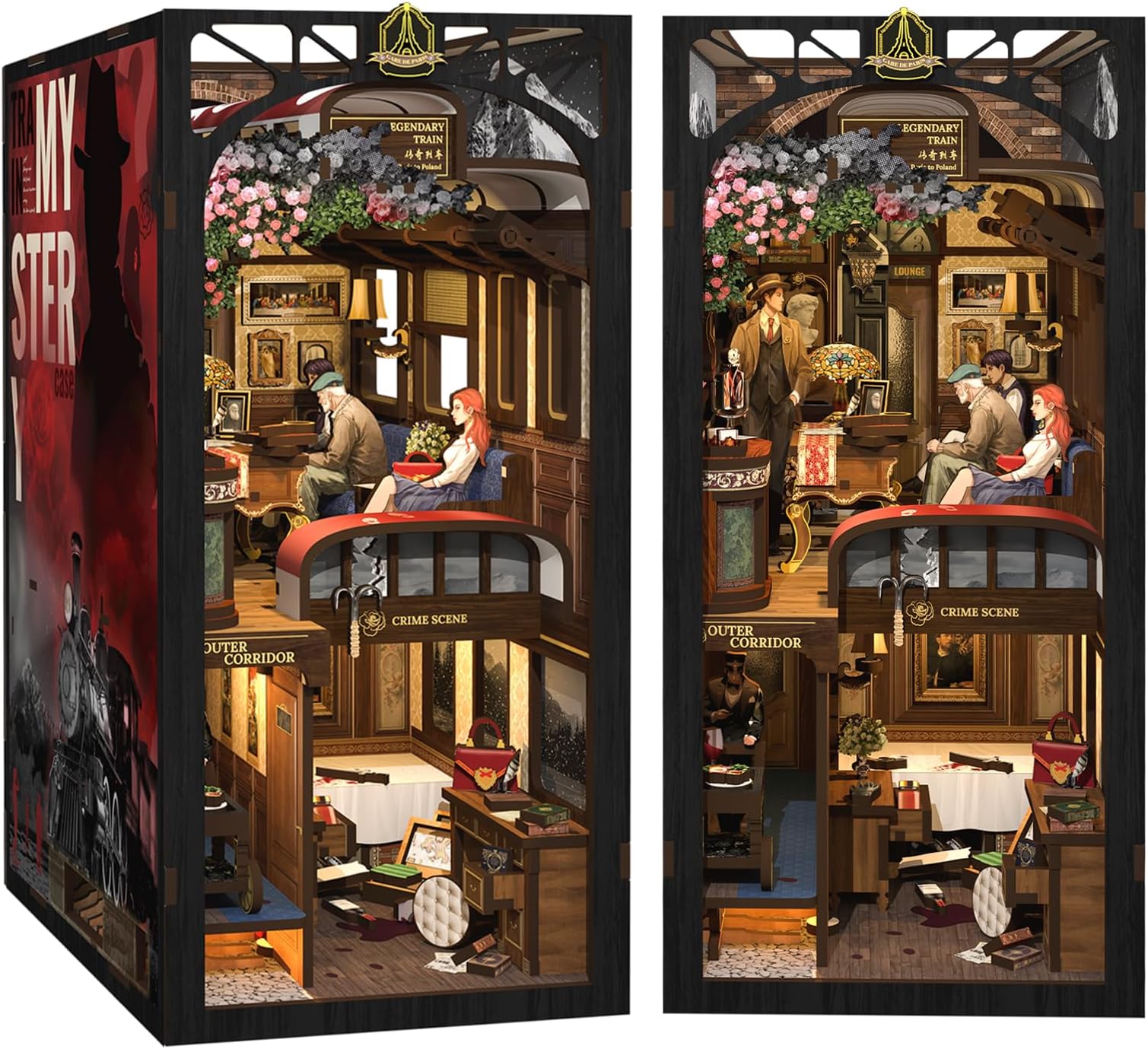 Amazon.com: XIYOUQI DIY Book Nook Kit, 3D Wooden Puzzle Bookend Model ...