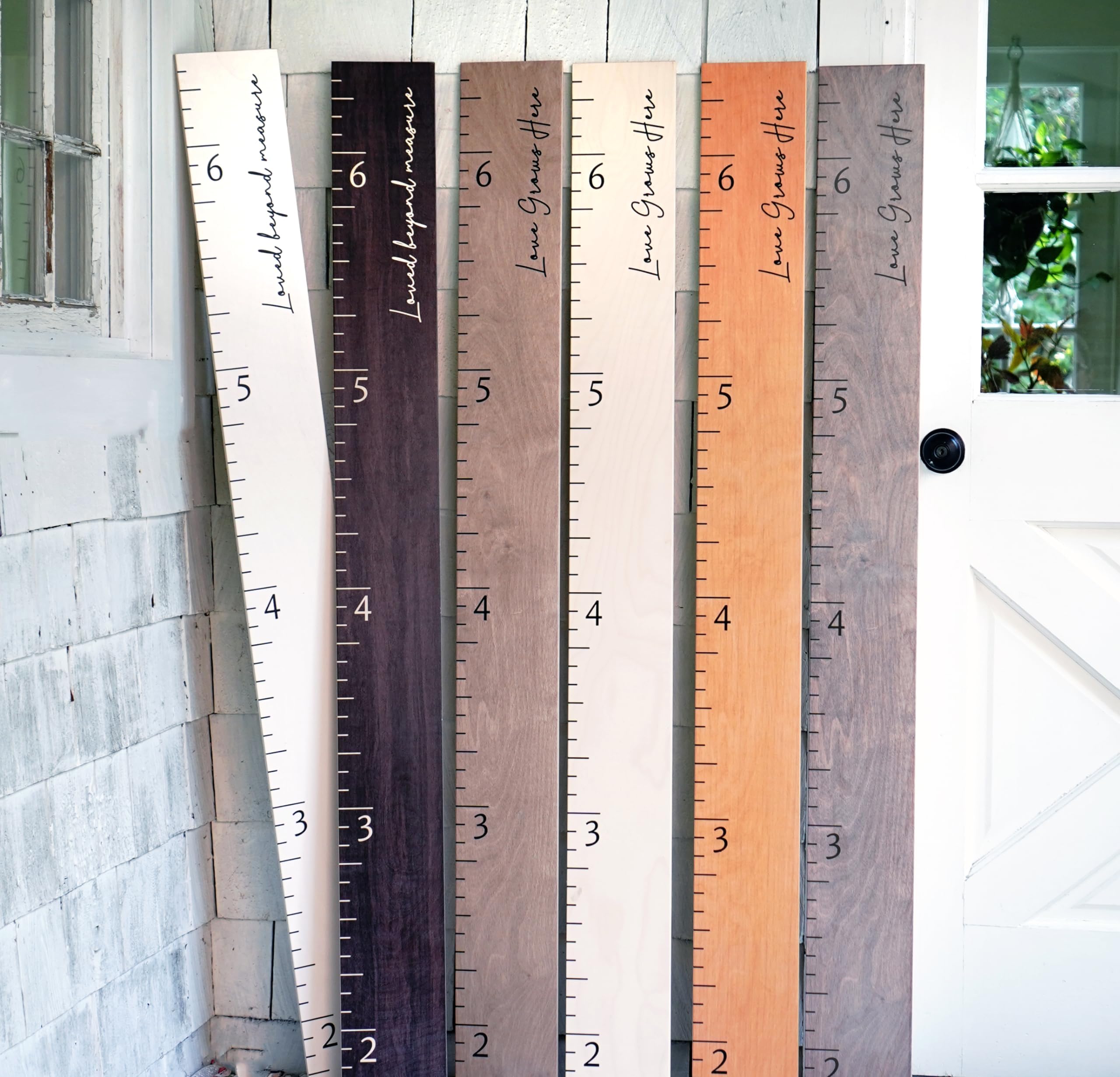 Amazon.com: Wooden Kids Growth Chart Ruler for Boys and Girls (Haley ...