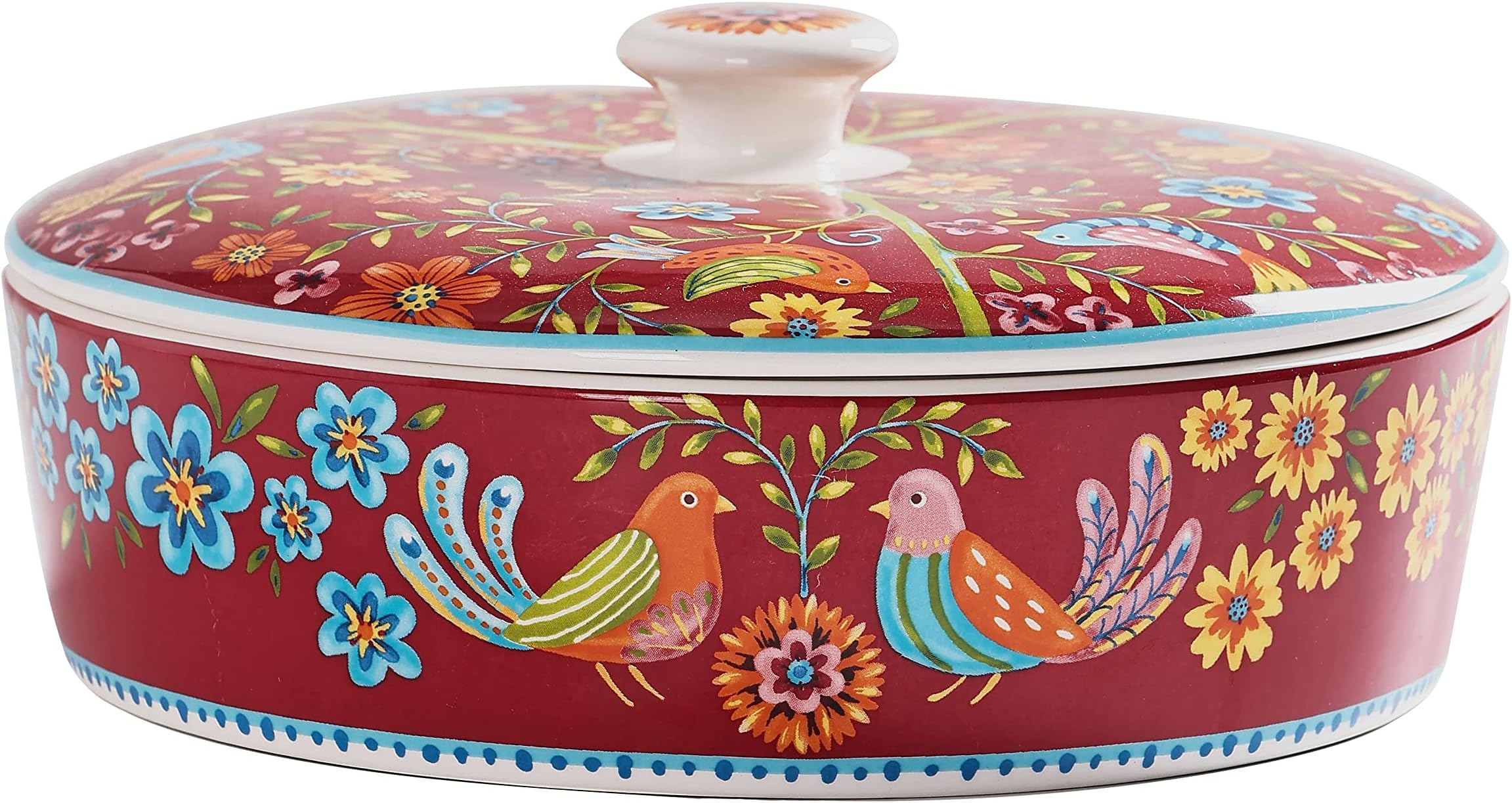 Amazon.com: Bico Red Spring Bird Ceramic Sugar and Cream Set ...