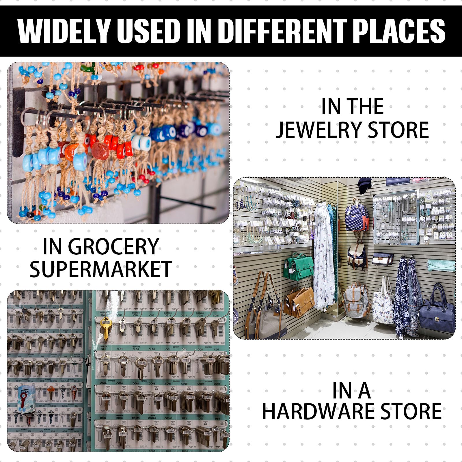 Snapklik.com : Moxweyeni 6 Inch Grid Wall Hooks 25 Pcs Gridwall Panel ...