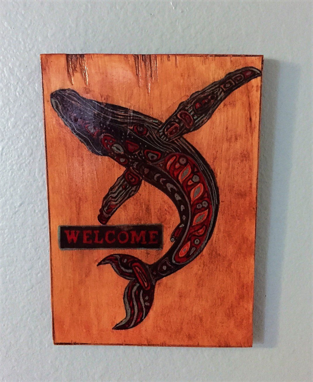 Amazon.com: Native American Style Whale Welcome Sign : Home & Kitchen