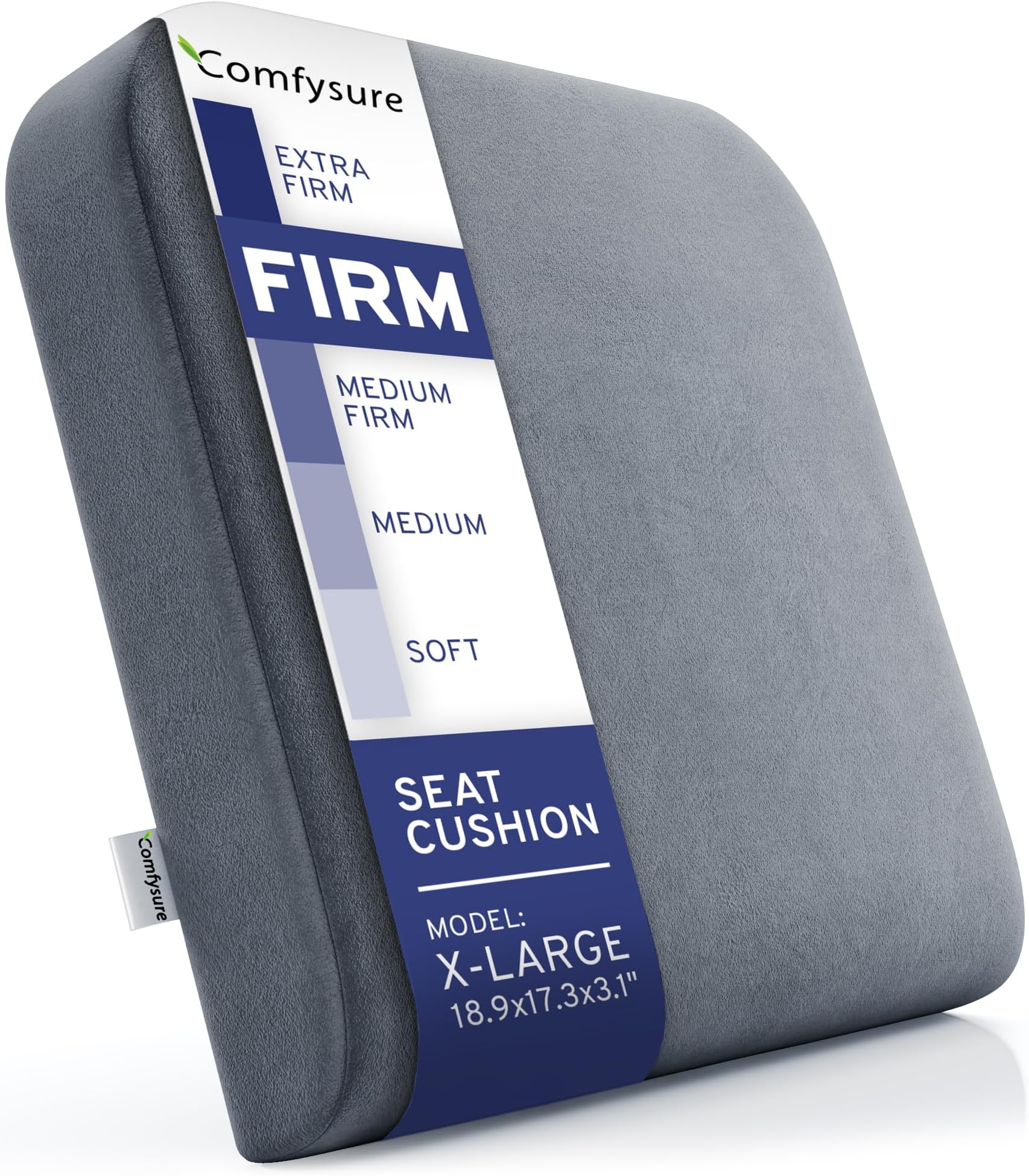 Amazon.com: ComfySure Seat Cushion Extra Large - Firm Memory Foam Chair ...