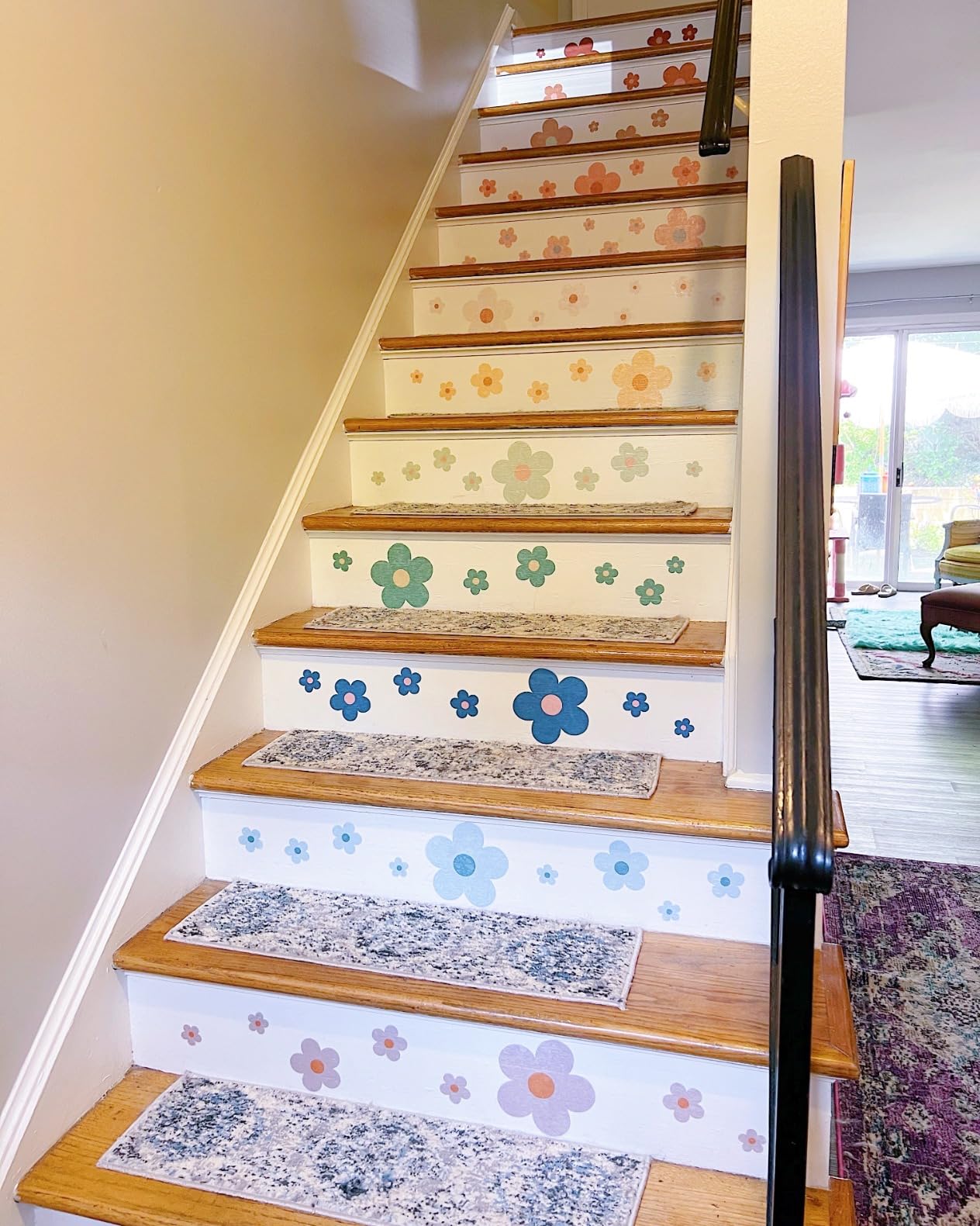 $2/mo - Finance 288 Pcs Y2k Cute Flowers Wall Sticker Colorful Floral ...