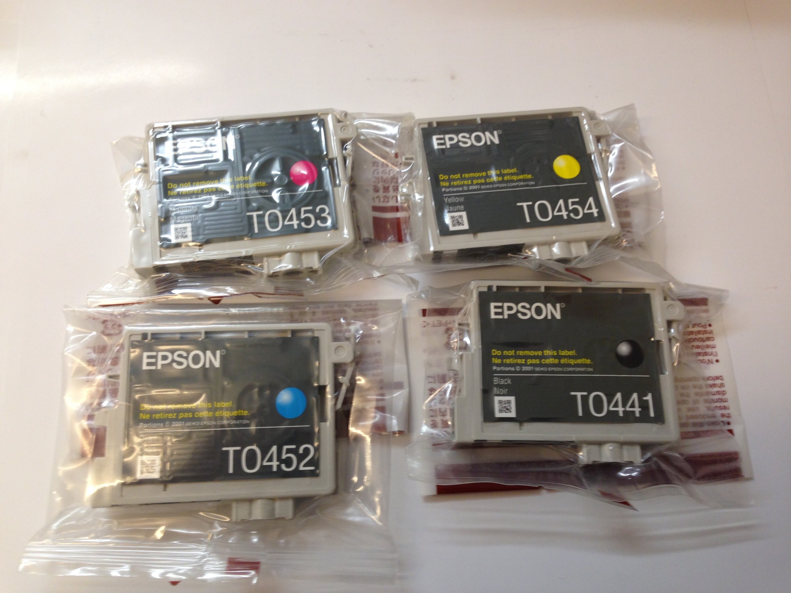 Epson FULL SET photo stylus T0441 T0452 T0453 T0454 (C13T04454010 ...