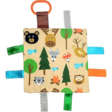 Amazon.com : Baby Sensory Crinkle & Teething Square Lovey Toy with ...