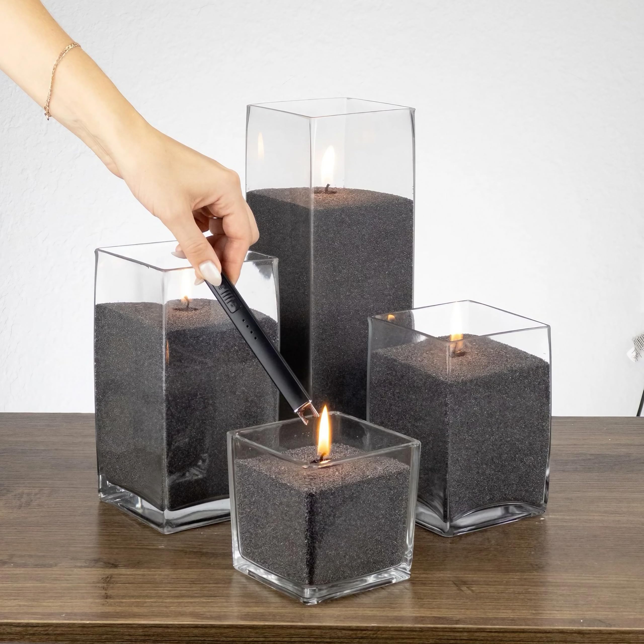 NICEME Black Customized Powder Candle Making Kit, 26Oz Refillable ...