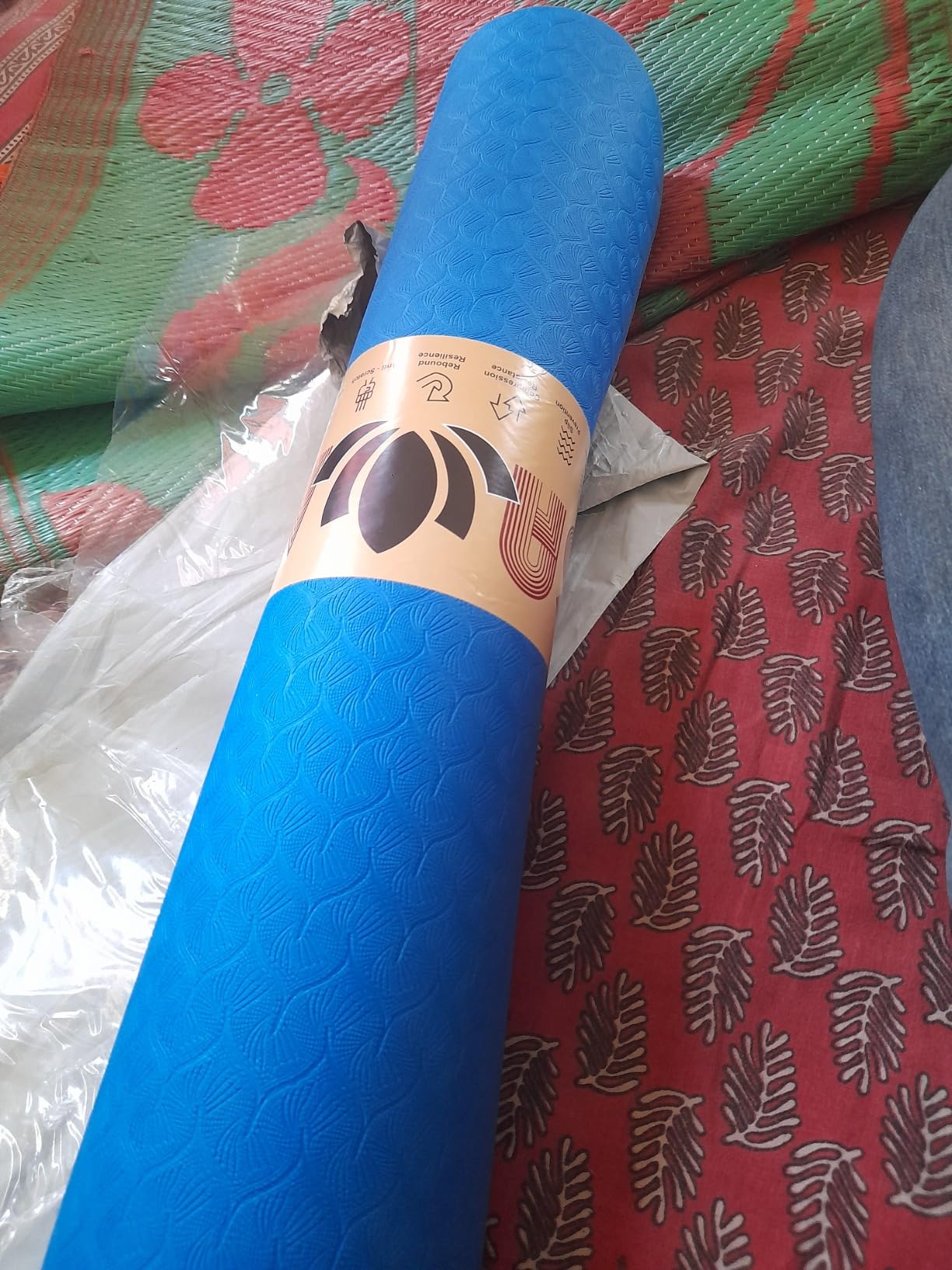 CHETAK HANDLOOM Yoga Mat 4Mm Anti Skid/Non-Slippery Yoga Mat/Sports Mat ...