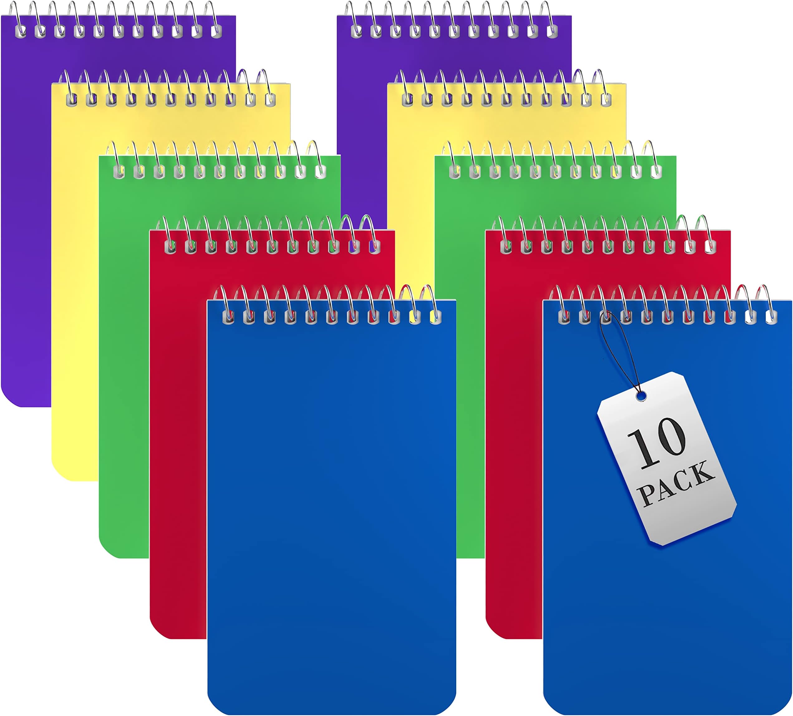 Amazon.com : Alitte Small Notebooks, Spiral Notepads 3x5 - (Pack of 10 ...