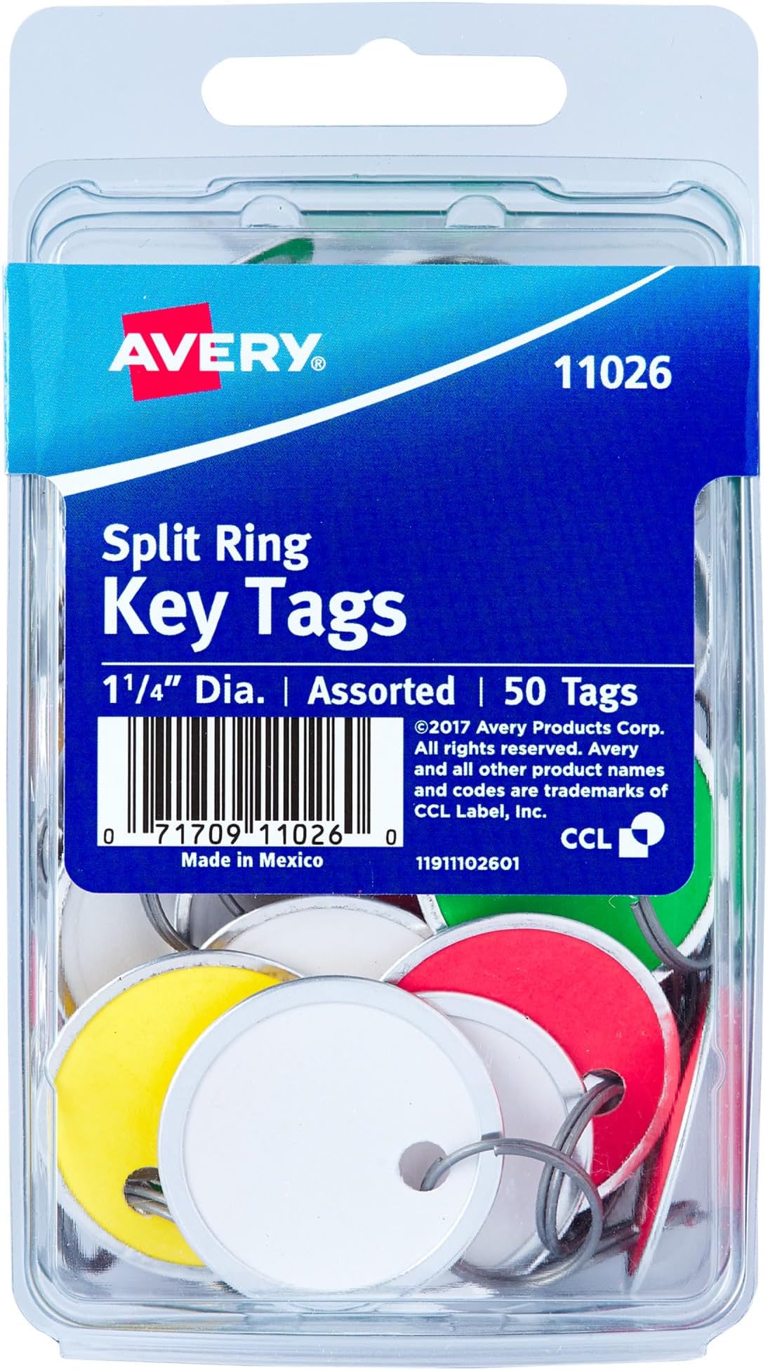 Amazon.com : Avery Metal Rim Key Tags, 1.25" Diameter Tag, Metal Split ...