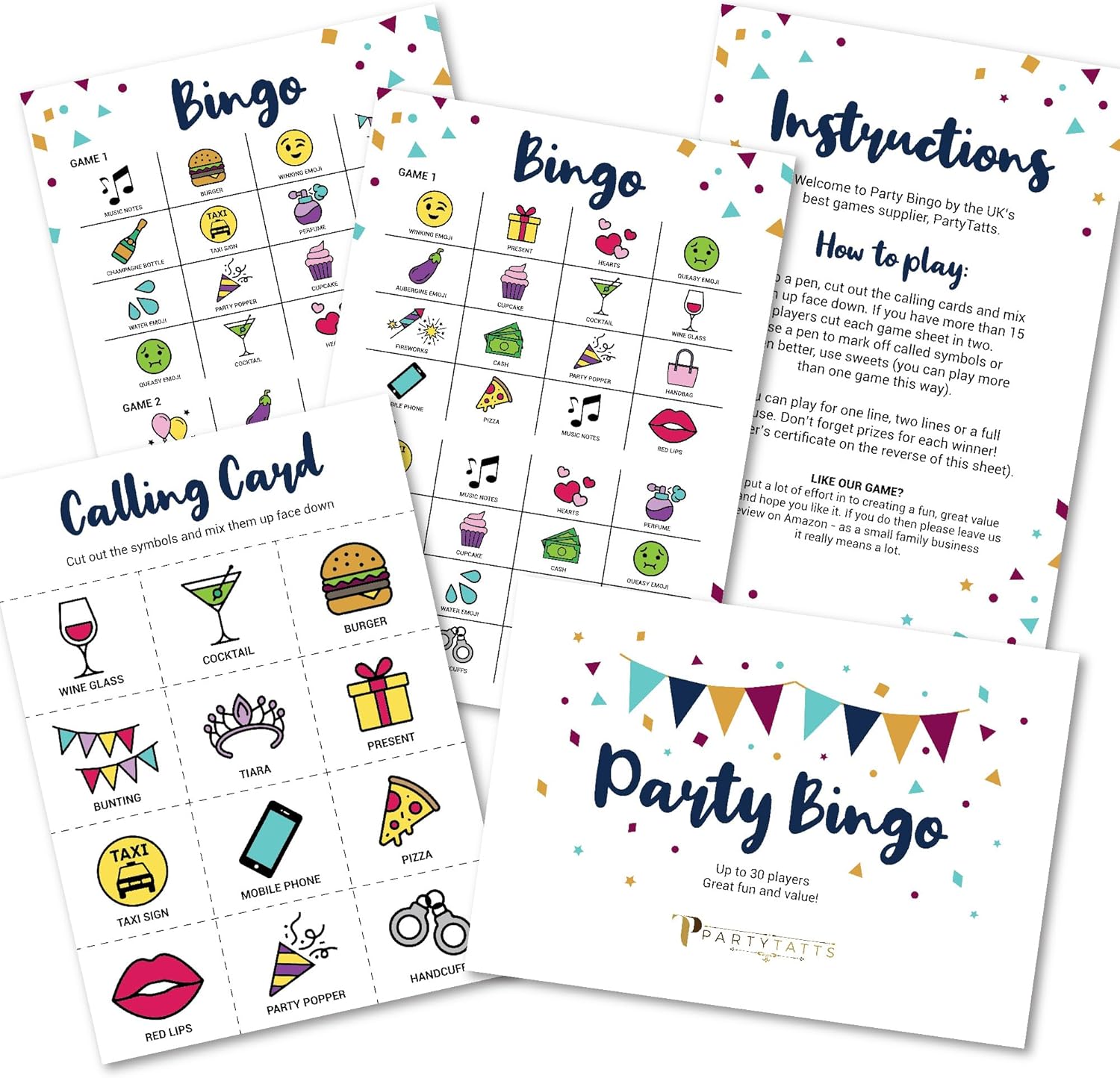 Party Bingo - Family Bingo, Office Parties, Hen Parties, Birthdays. Up ...