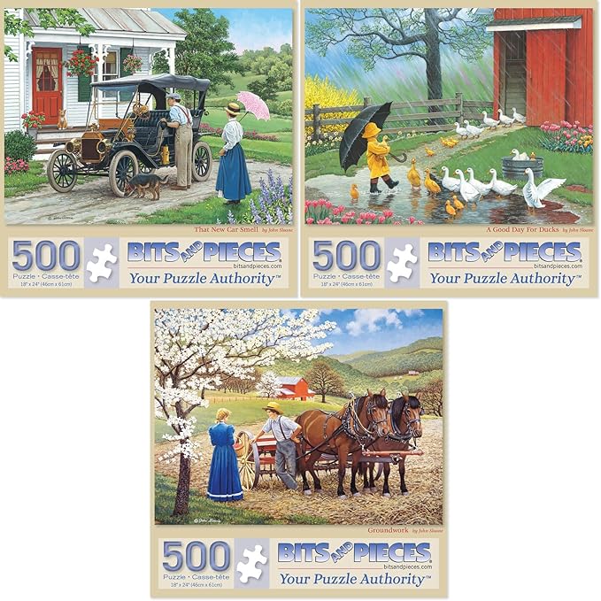 Bits and Pieces - Value Set of Three (3) 500 Piece Jigsaw Puzzles for ...