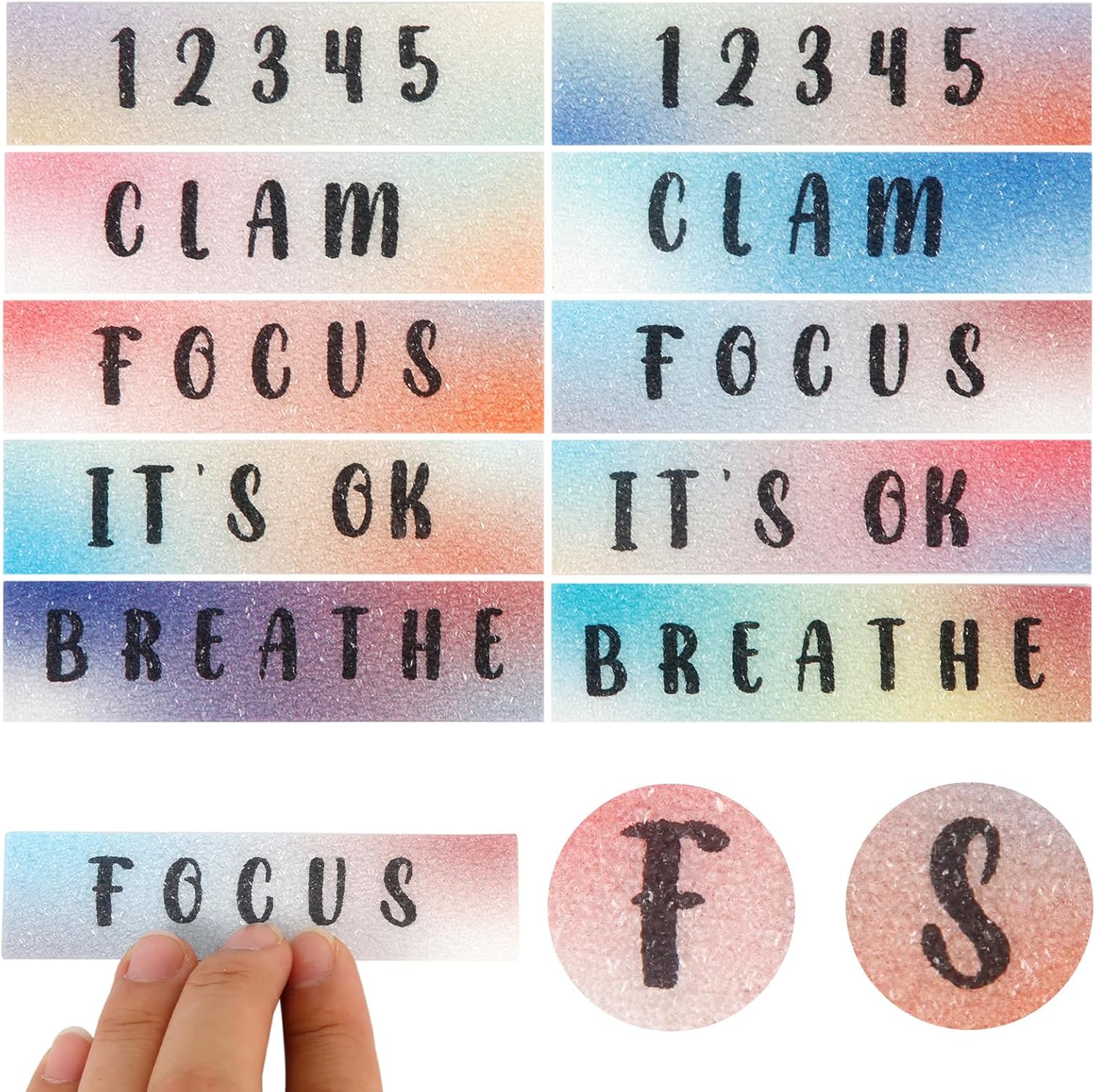 Amazon.com : 50pcs Cute Mood Calming Stickers, Textured Calm Sensory ...