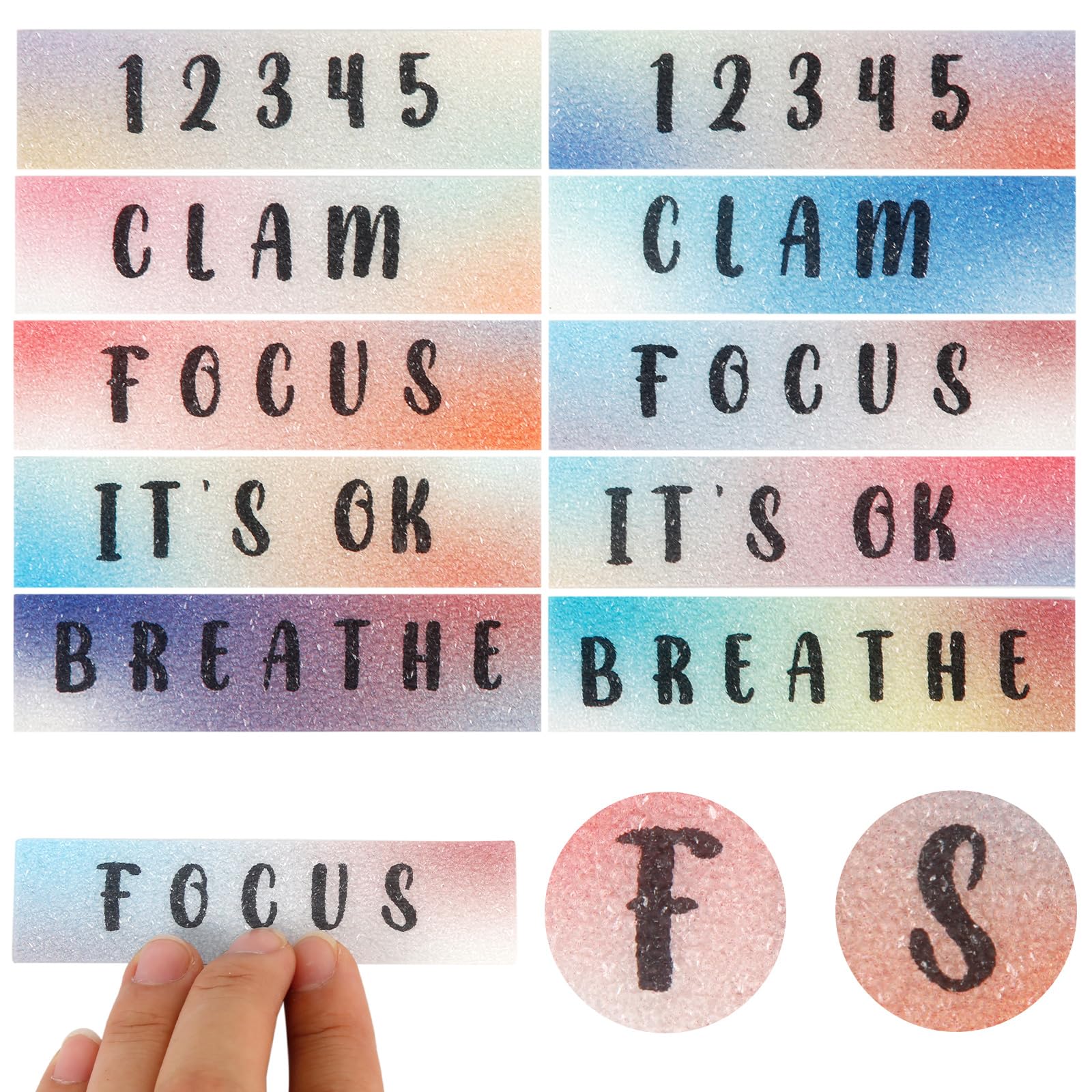 Amazon.com : 50pcs Cute Mood Calming Stickers, Textured Calm Sensory ...