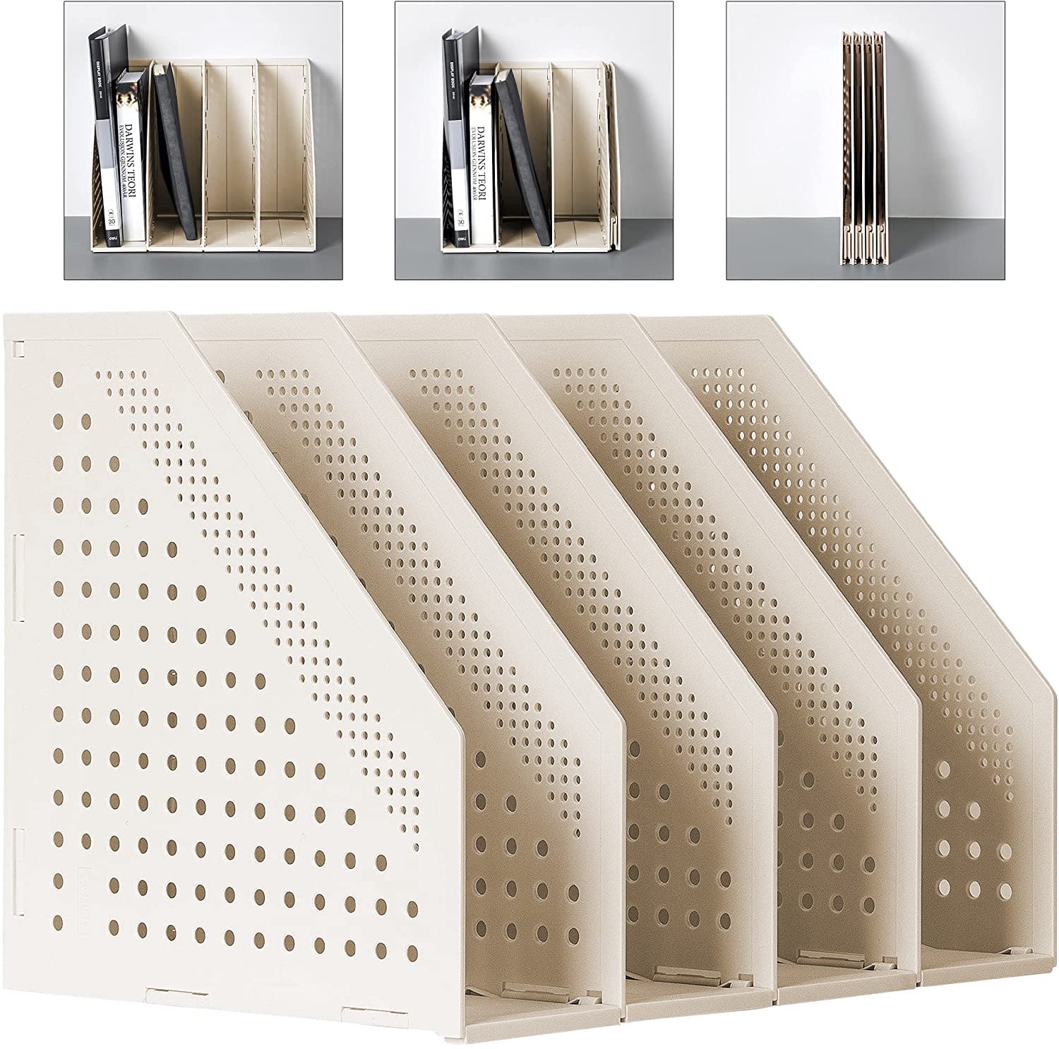 Deli Porte-revues pliable A4, porte-magazines, pour organiser et ranger ...