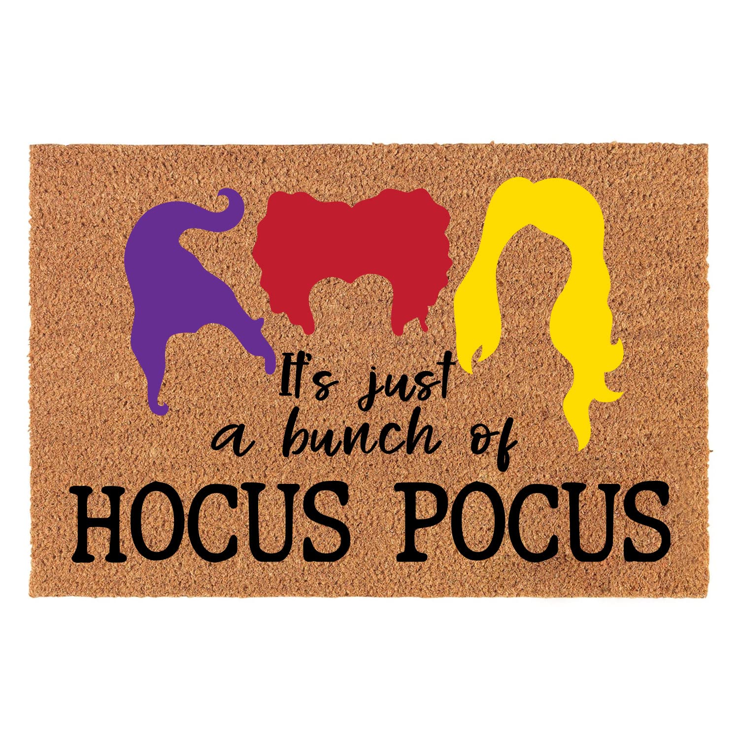 Funny Coir Doormat Just a Bunch of Hocus Pocus Halloween Welcome Front ...