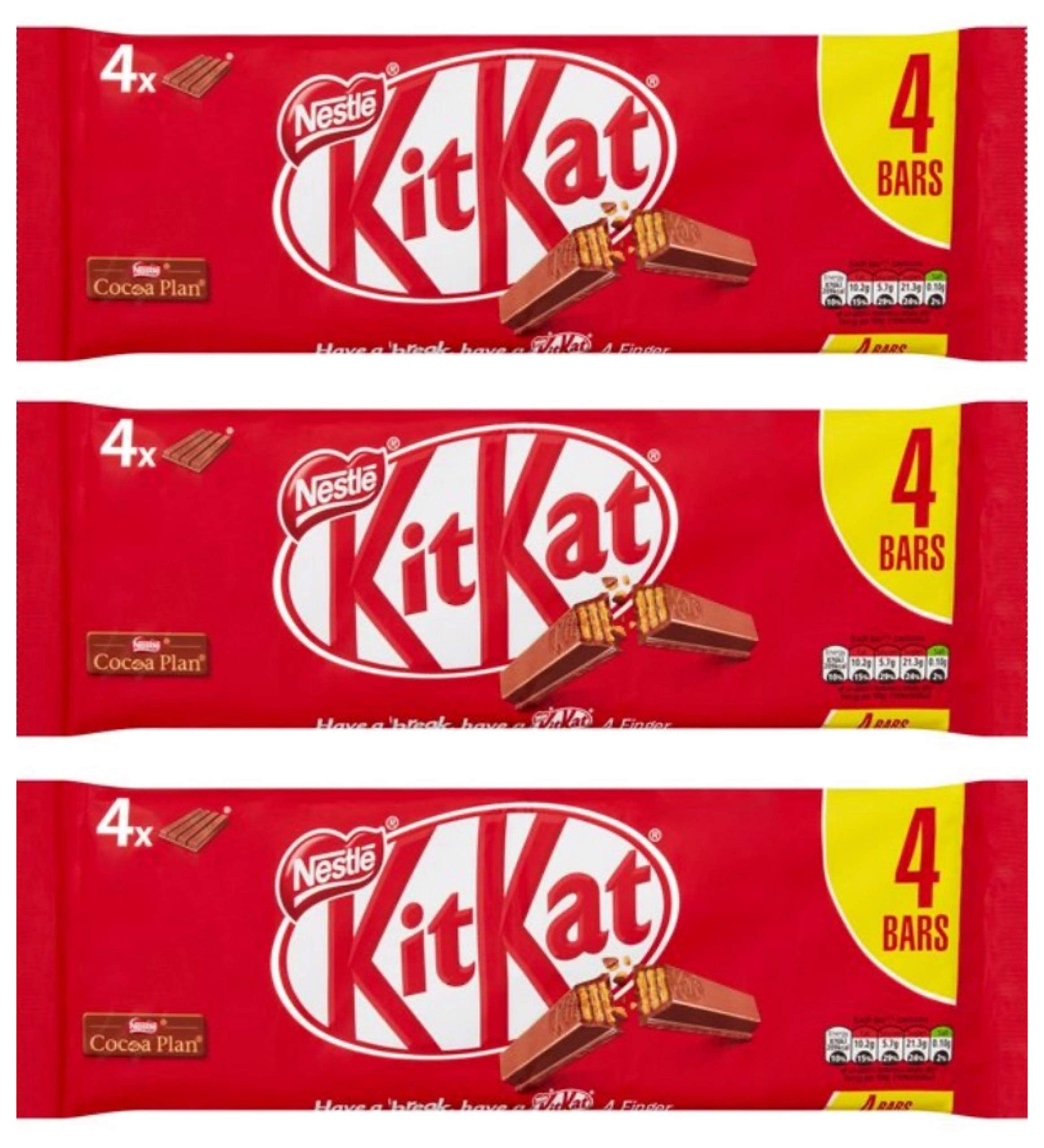 Kitkat Chocolate Bars 4 Finger Kit Kat Bars X 12 | Desertcart KUWAIT