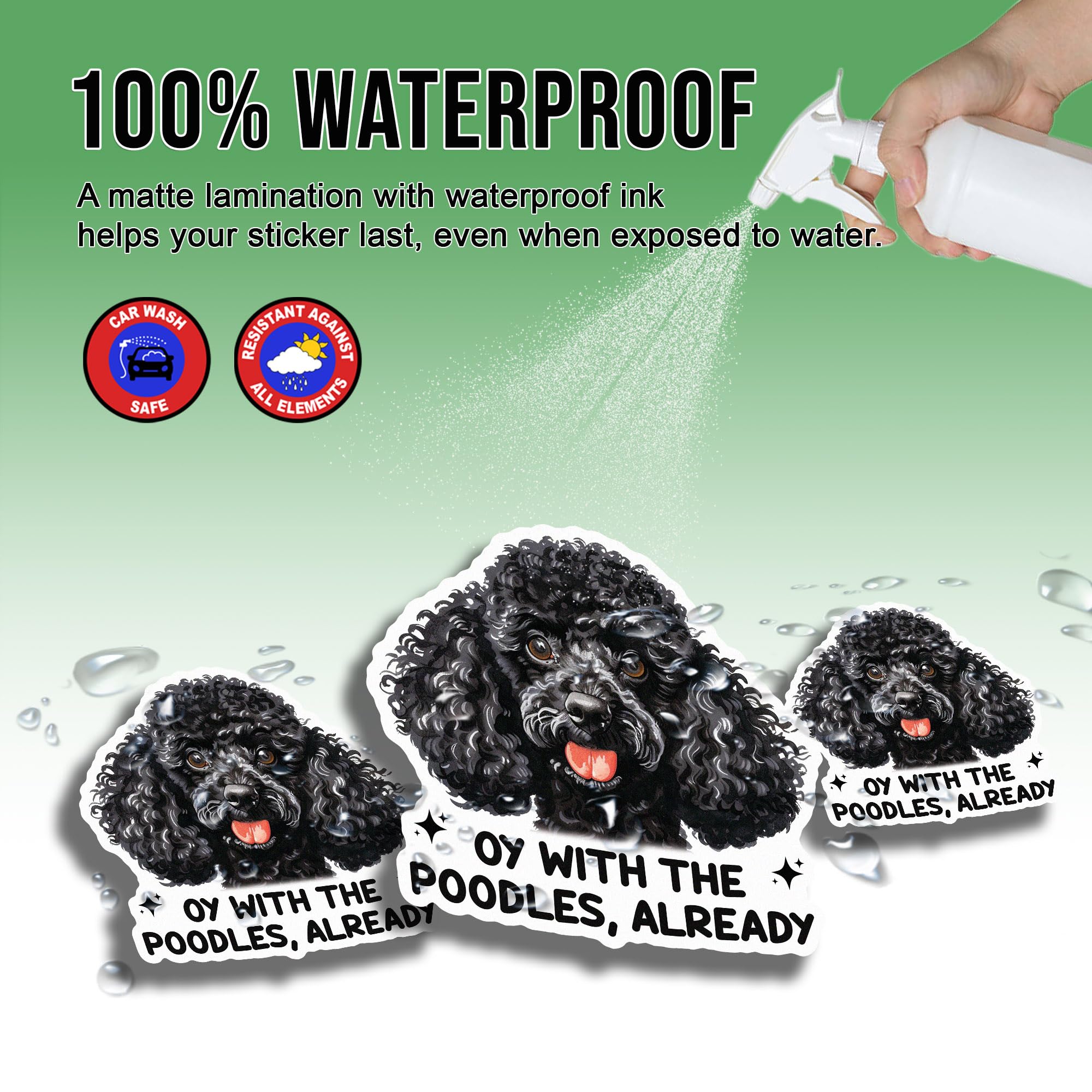 Poodle Party Favors 10pcs Red Toy Poodle Sticker Sheet, Funny And Cute ...