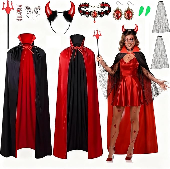 iZoeL Devil Costume Women Vampire Costume Women Halloween Fancy Dress ...