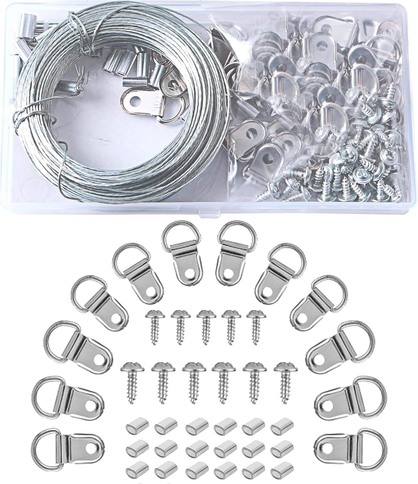 qxayxa 260 Pcs Picture Hanging Kit, Includes Sawtooth Picture Hangers ...