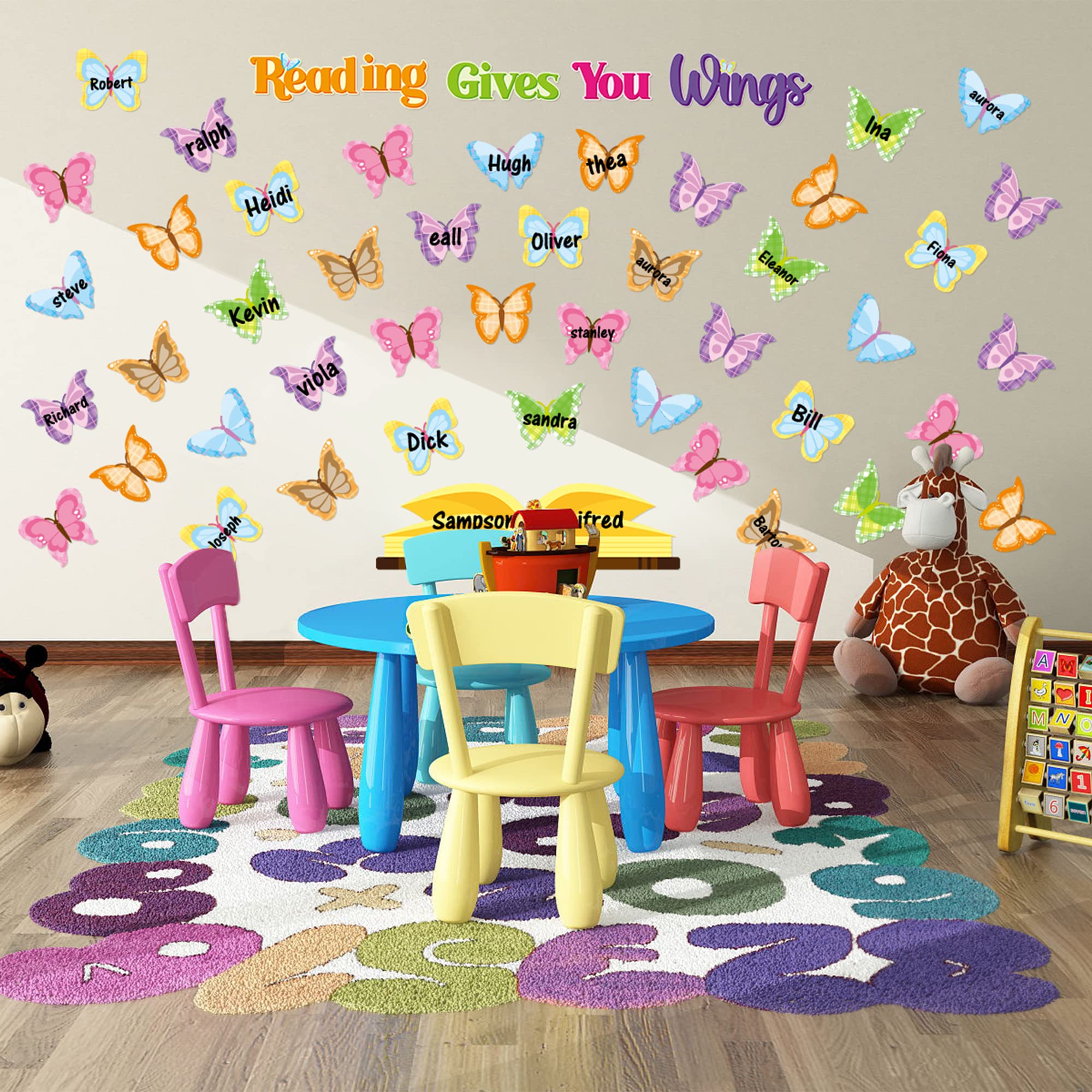 Snapklik.com : 63Pcs Reading Gives You Wings Bulletin Board Set ...
