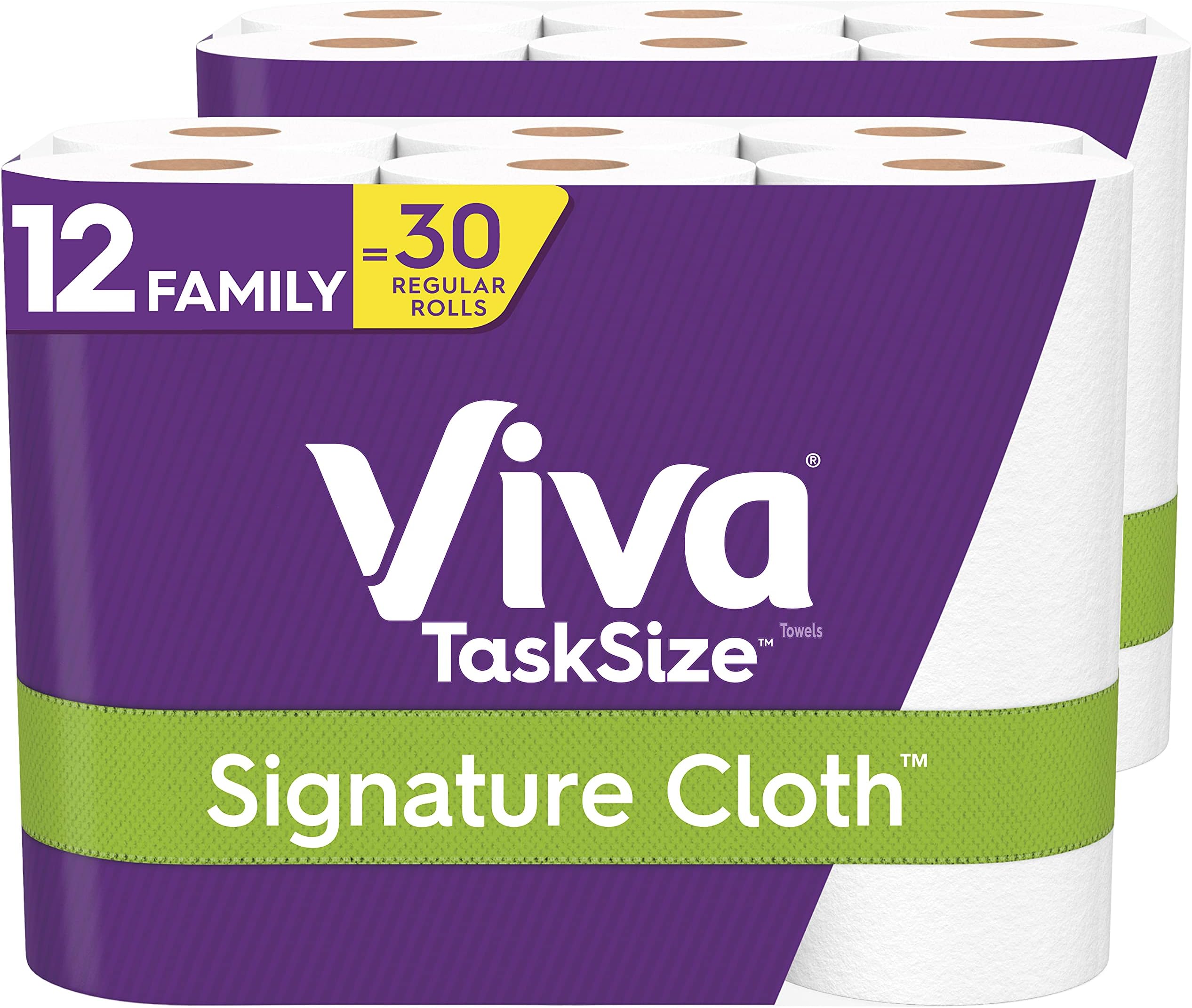 Amazon.com: Viva Signature Cloth Paper Towels, 12 Triple Rolls, 141 ...