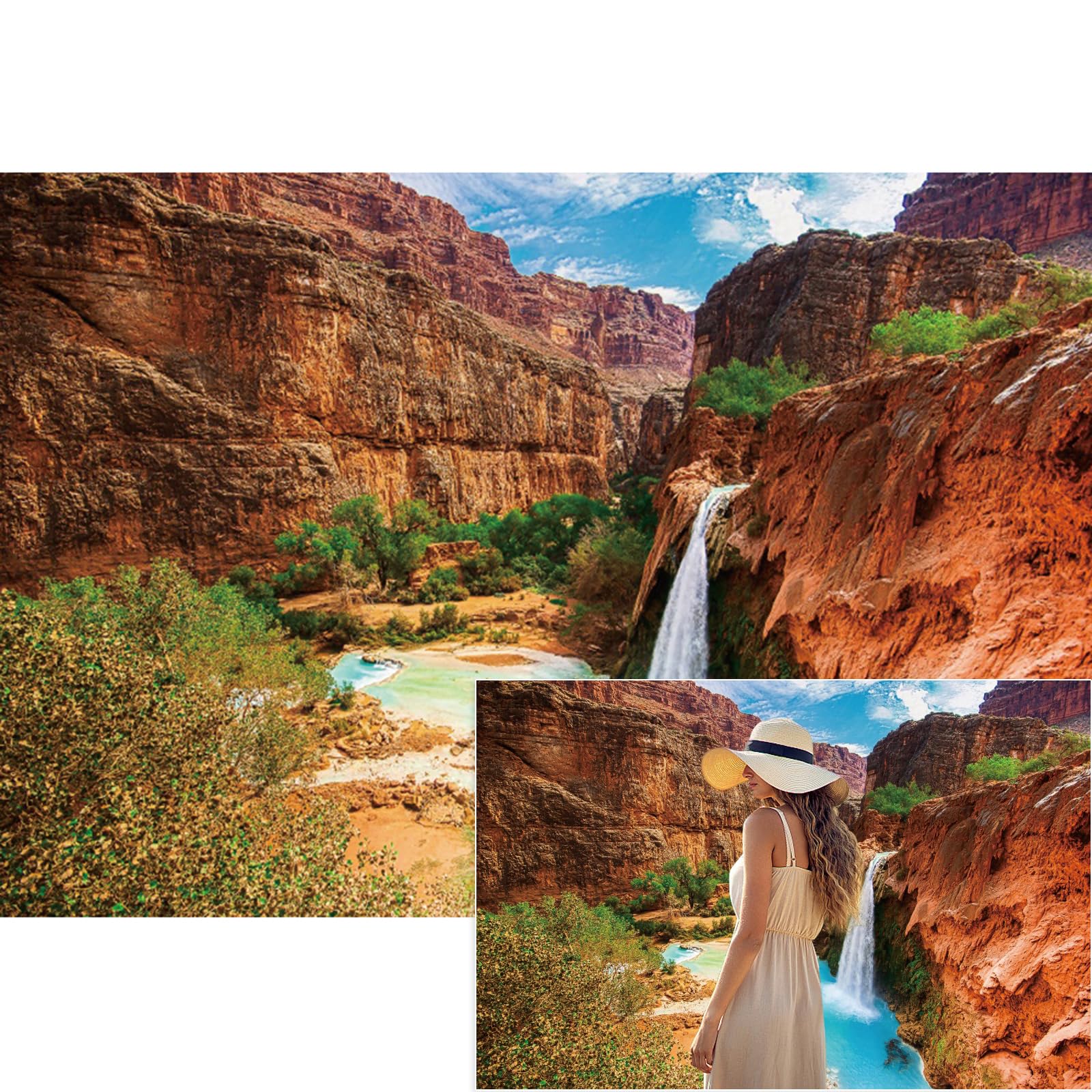 Amazon.com : Grand Canyon Waterfall Backdrop 7x5ft Falls Lake Weathered ...