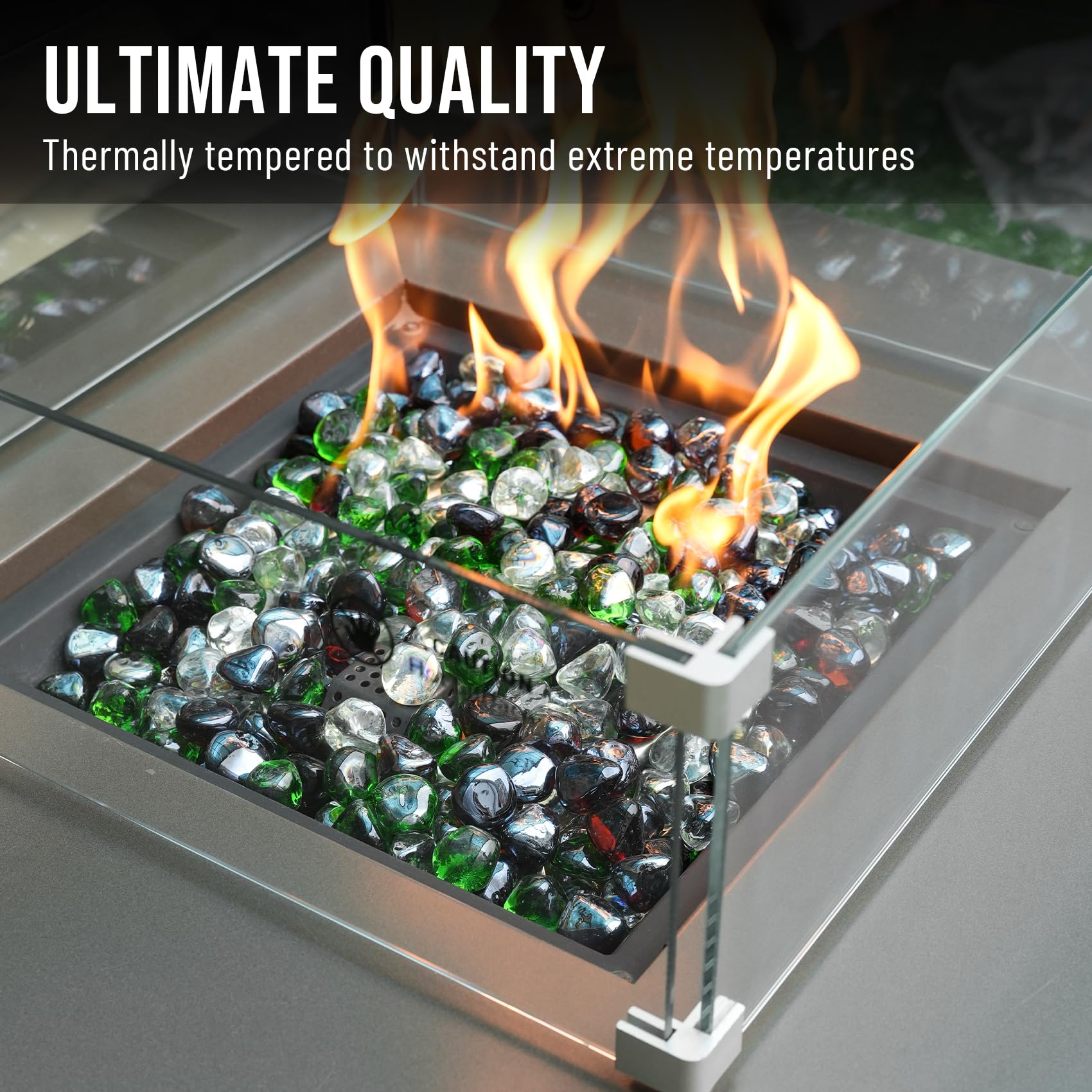 Snapklik.com : Skyflame 10-Pound Blended Fire Glass Diamonds For Fire ...