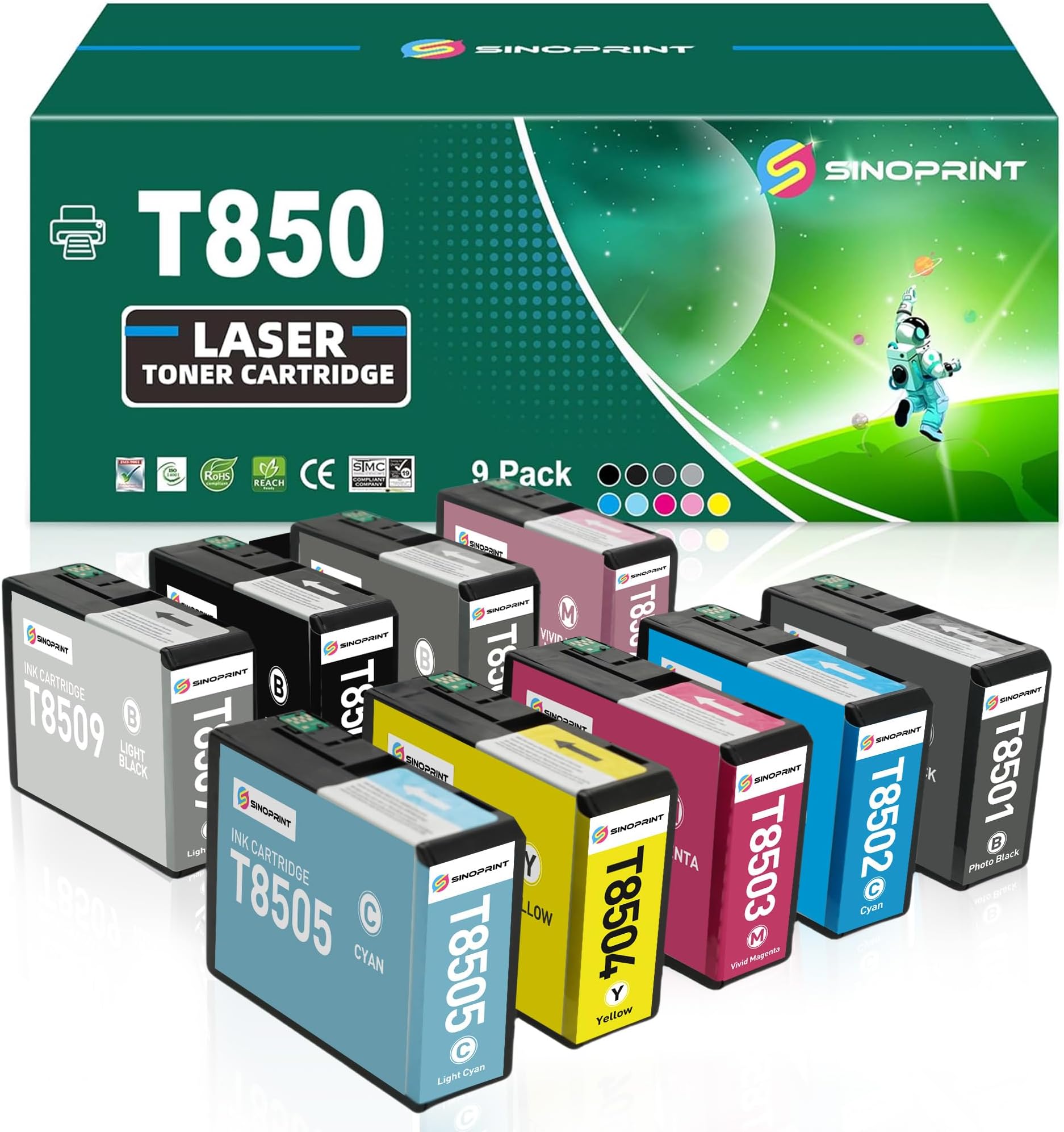 Amazon.com: SINOPRINT T850 Ink Cartridges T8501 T8502 T8503 T8504 T8505 ...
