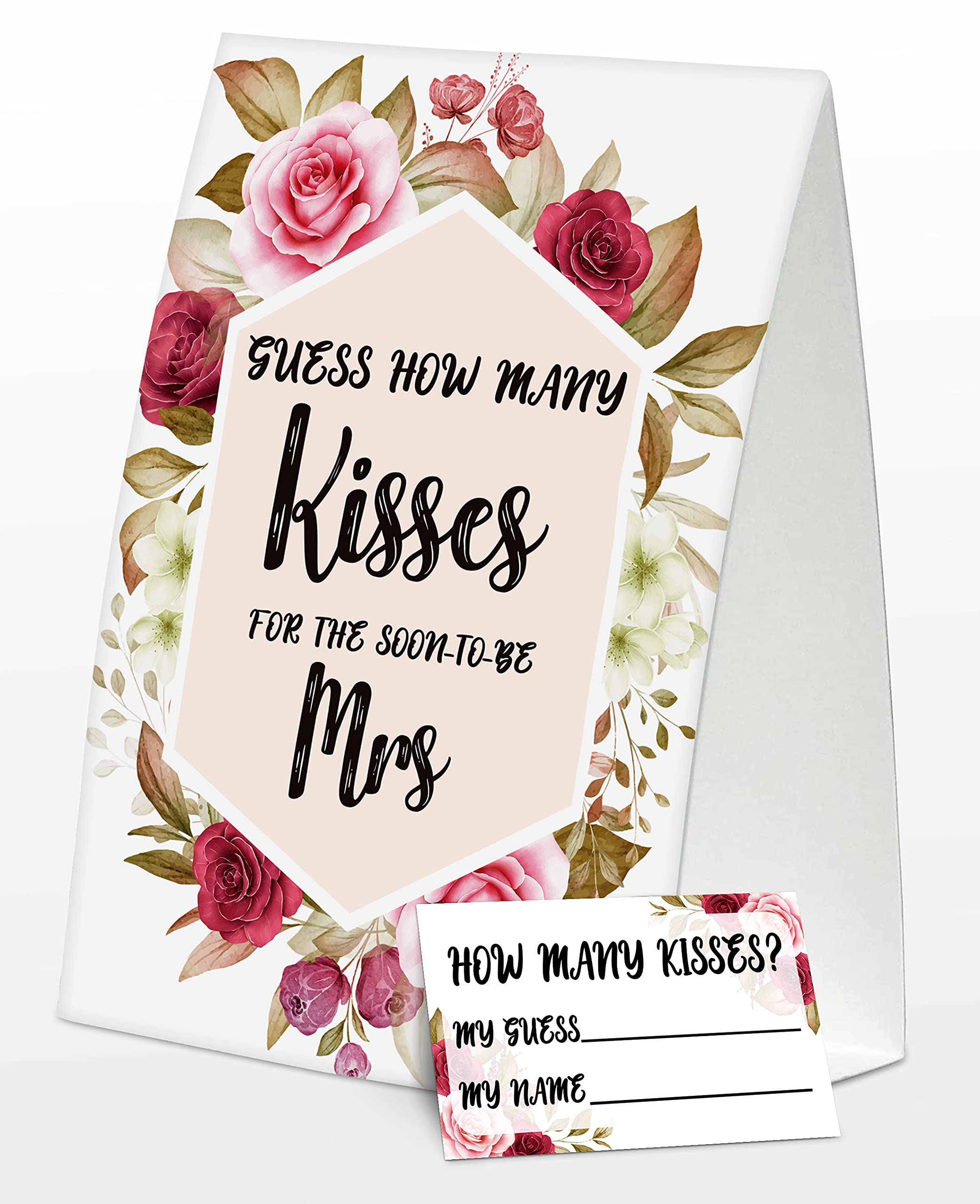 Buy Guess How Many Kisses Bridal Shower Game, Game Kit (1 Standing Sign ...