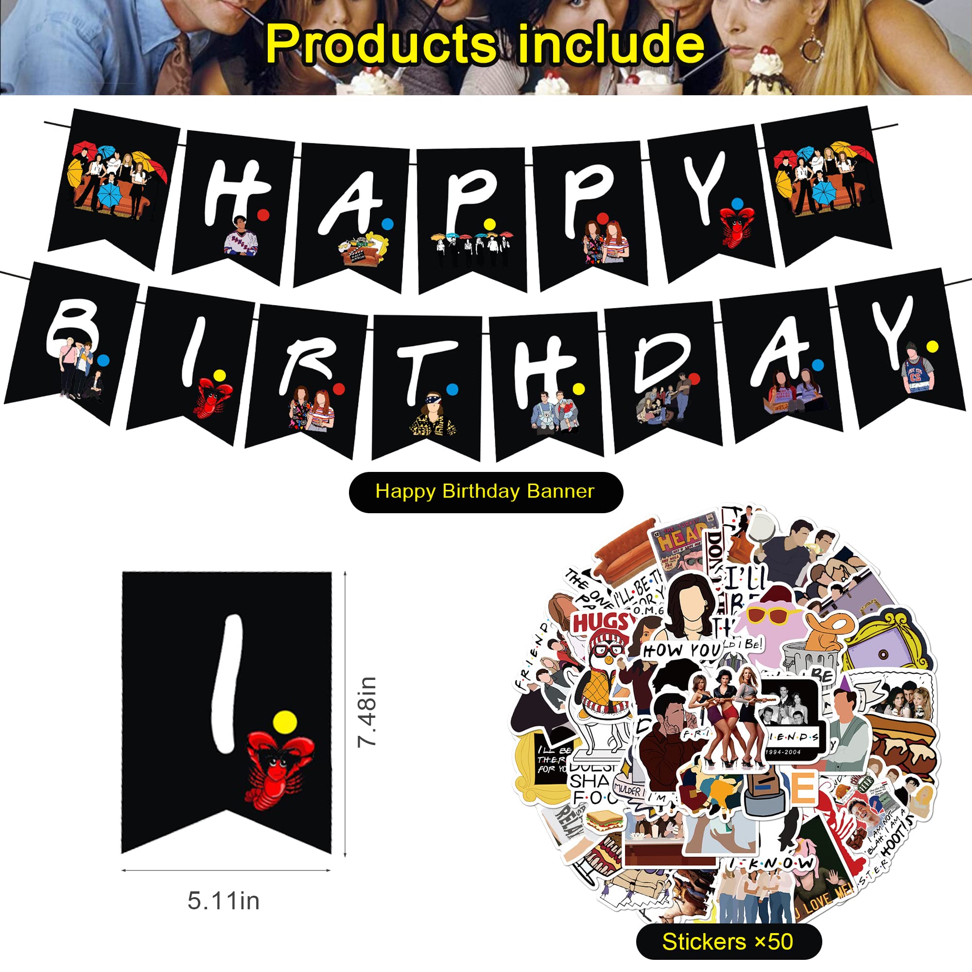 Friends Themed Party Decorations,Friends TV Show Party Supplies Set ...