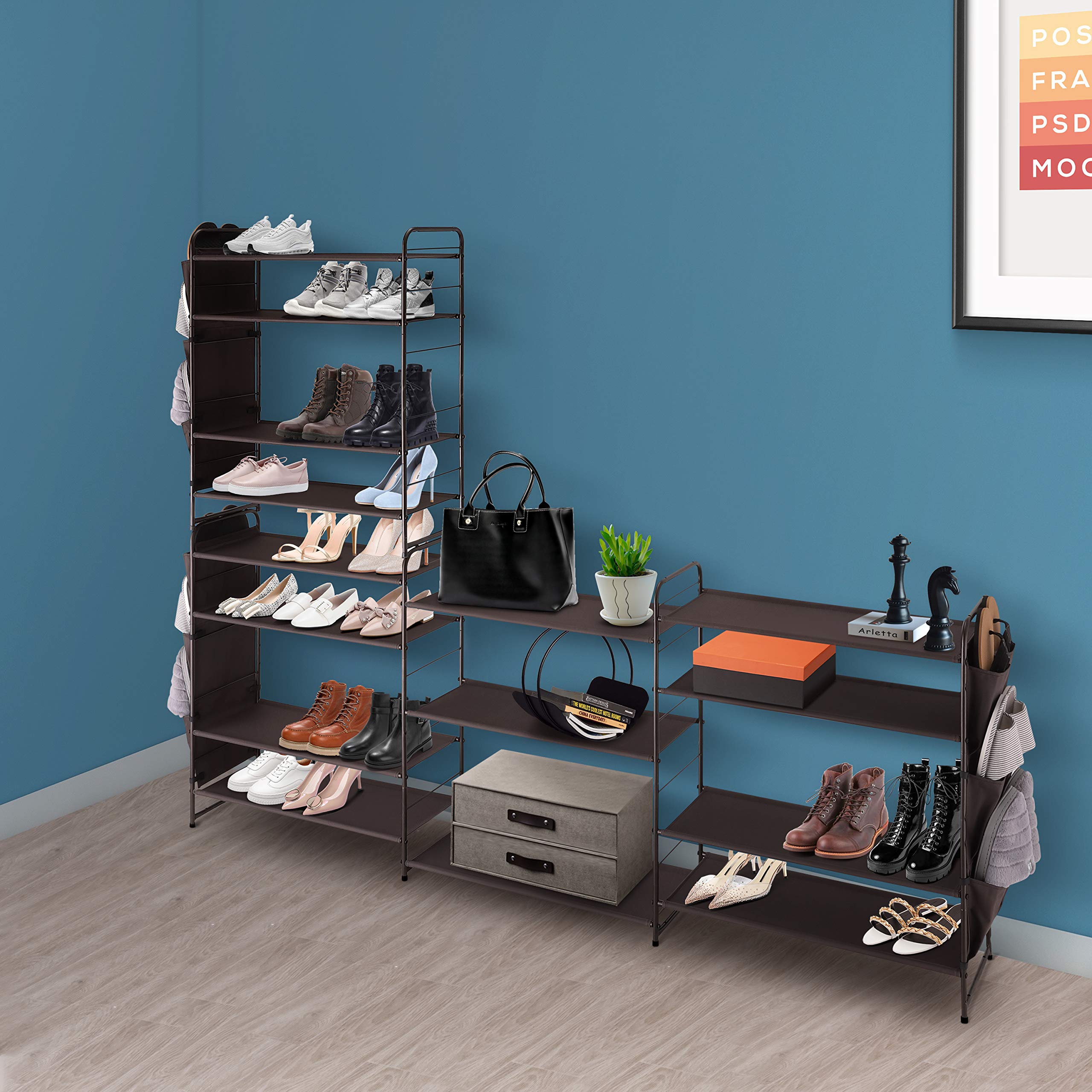 Simple Trending 5-Tier Stackable and Expandable Shoe Rack with Side 6 ...