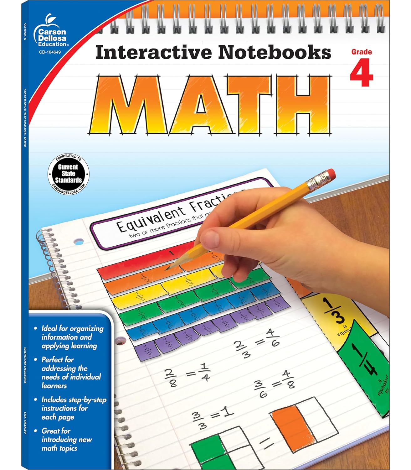 Amazon.com: Carson Dellosa | Math Interactive Notebook | 4th Grade ...