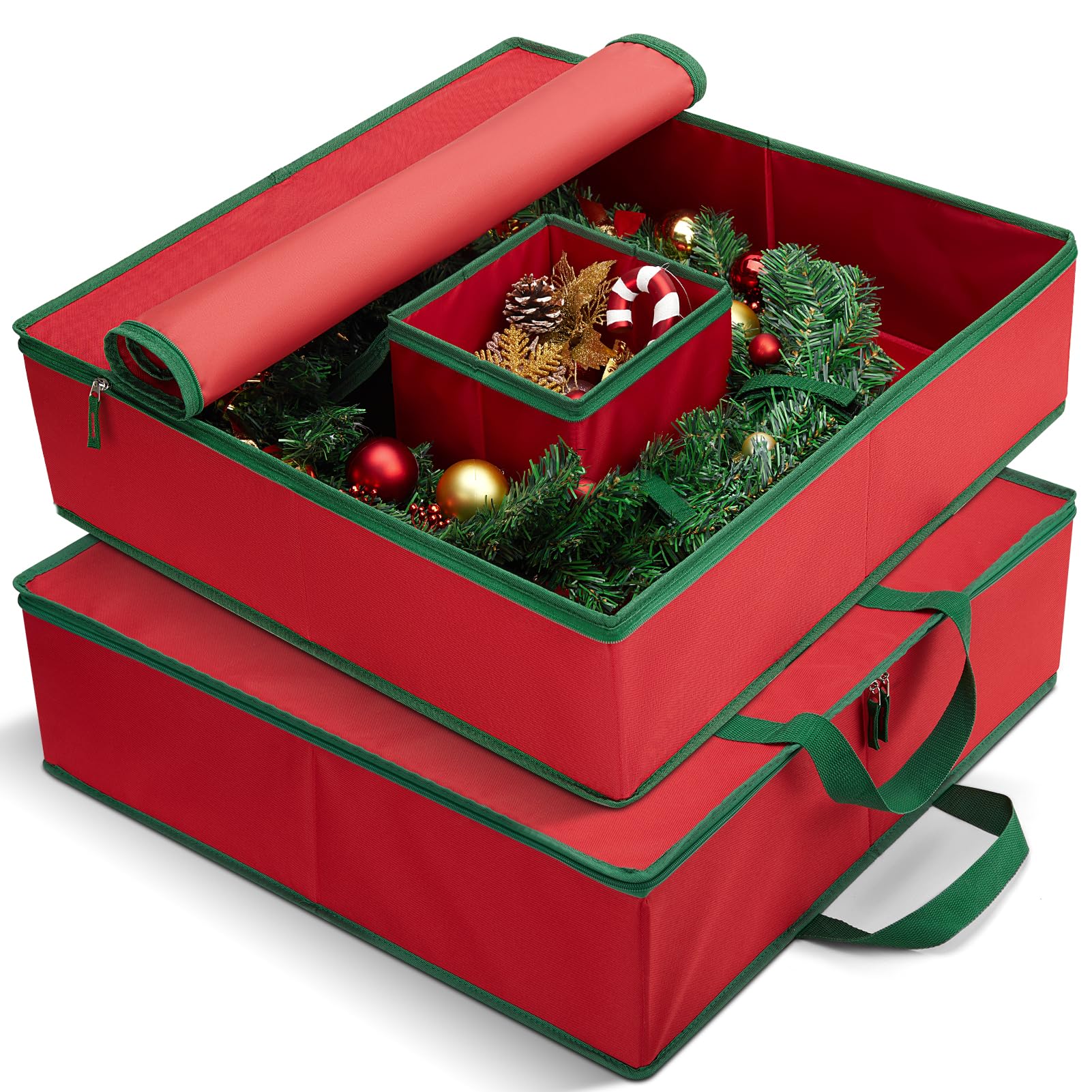 Amazon.com: MaidMAX Christmas Wreath Storage Container 24 inch, Hard ...
