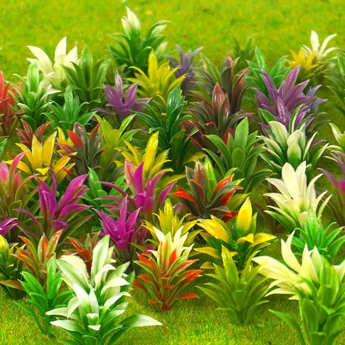 Buy 90pcs Mini Model Trees Plants Green Shrubs Bush Model Aritificial ...