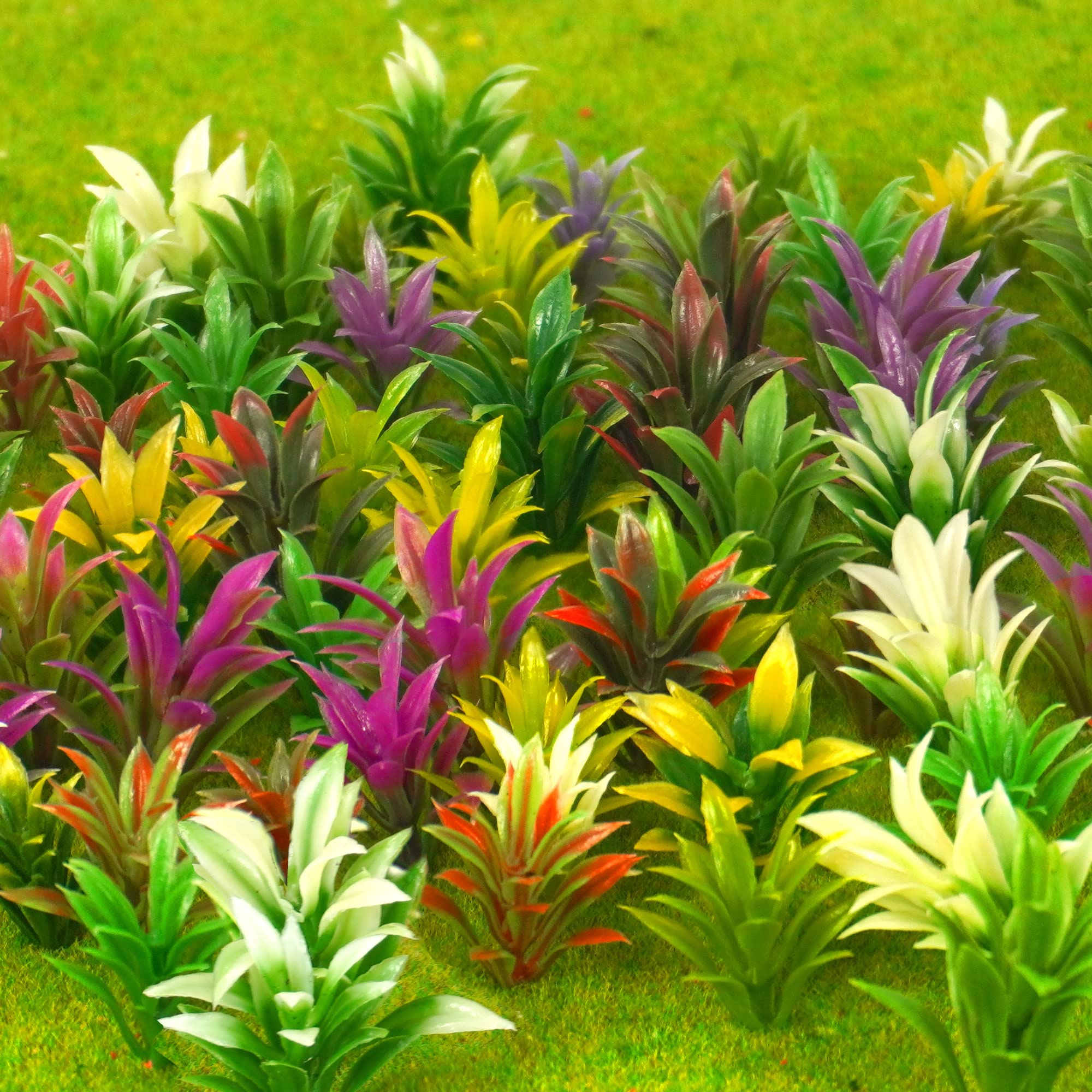 Buy 90pcs Mini Model Trees Plants Green Shrubs Bush Model Aritificial ...