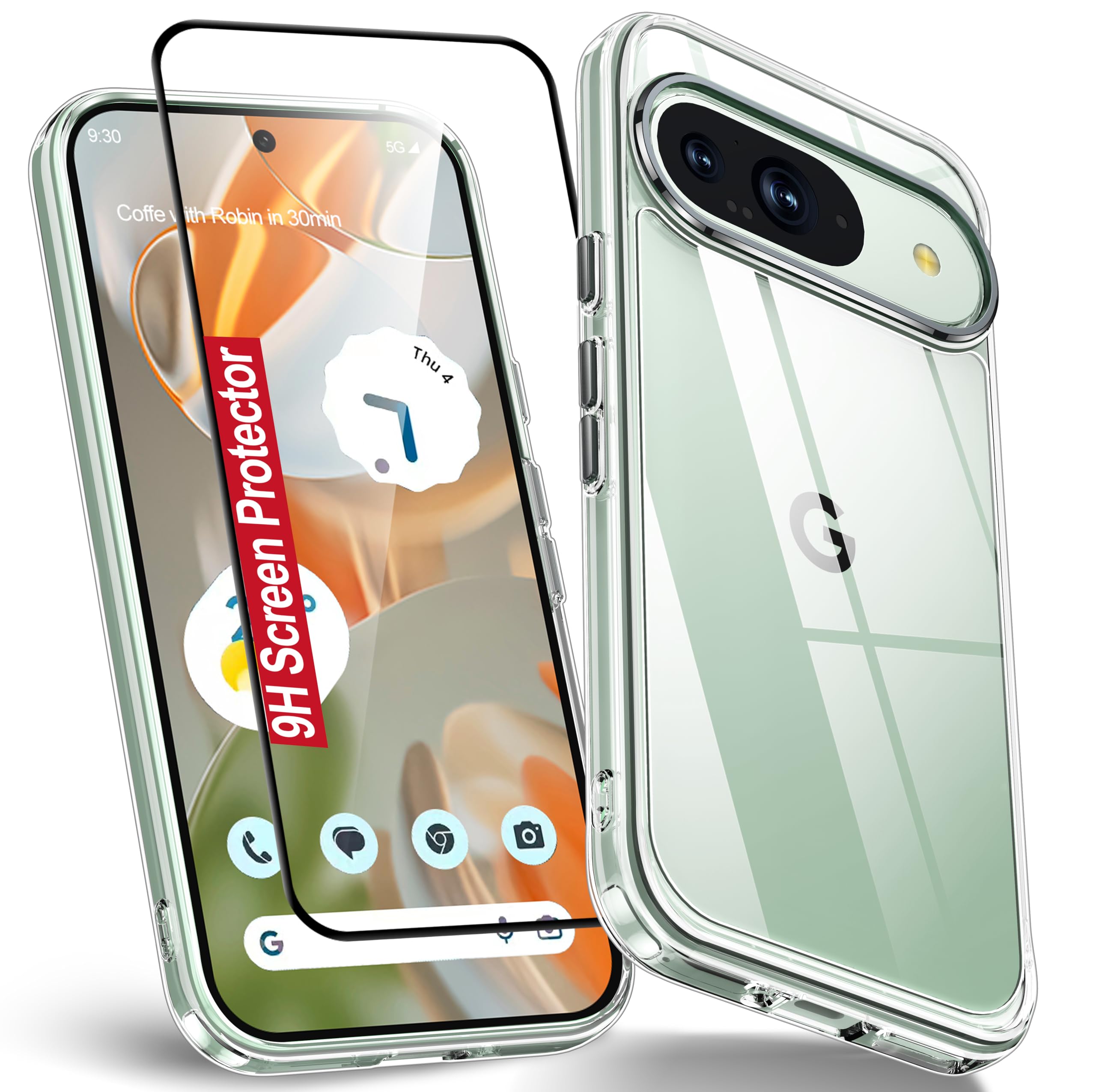 Amazon.com: Oterkin for Google Pixel 9 Case/Google Pixel 9 Pro Case Clear,[20X Anti-Yellowing ...