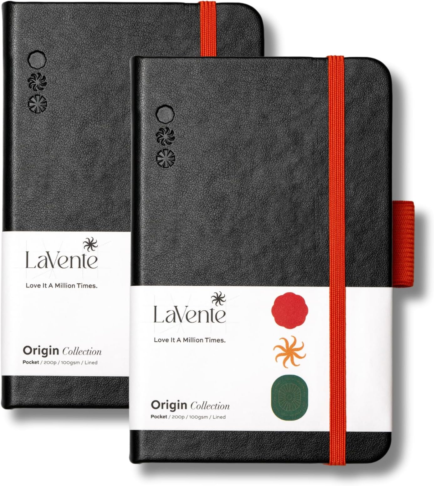 Amazon.com : LaVente Pocket Plain Blank Journal Professional Notebook, Artful PU Hardcover and ...