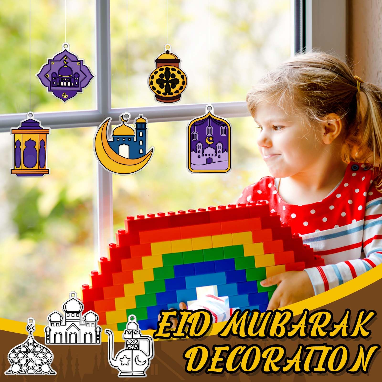 Snapklik.com : Cholemy 24 Sets Eid Al Fitr Sun Catcher Kit Include ...