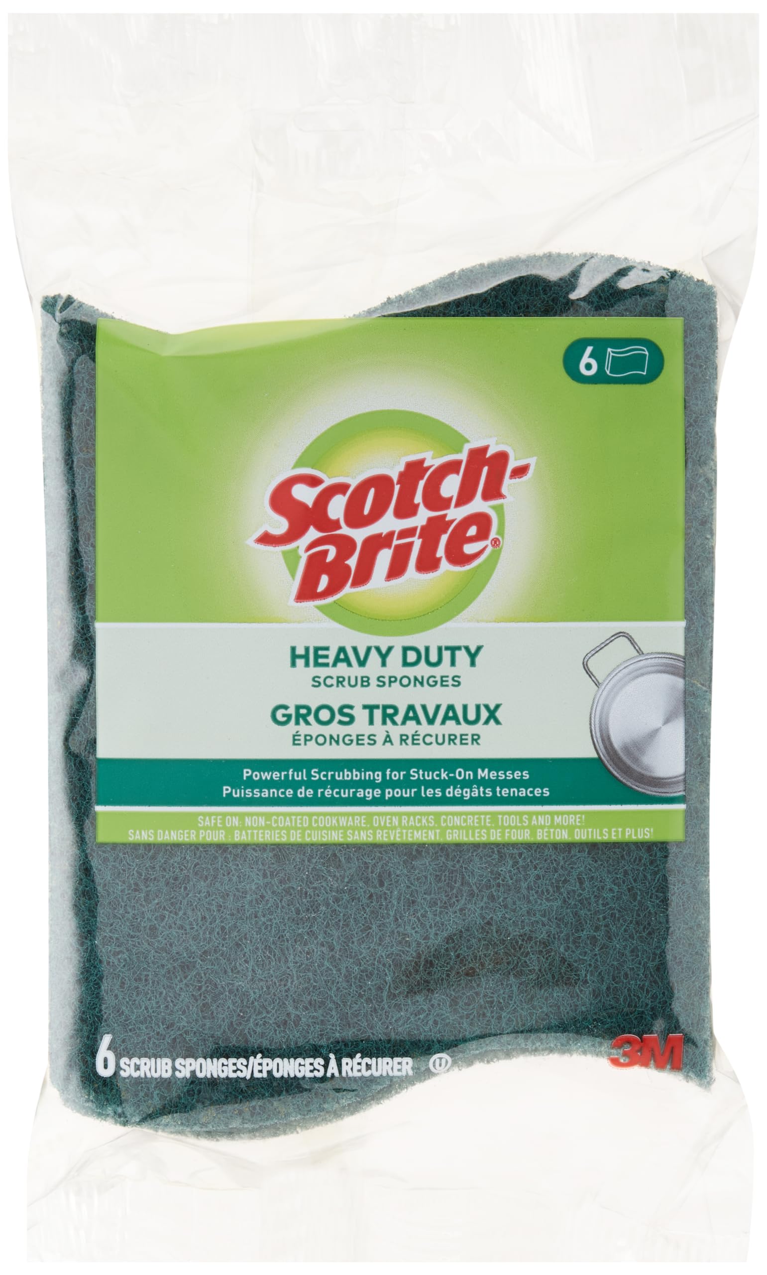 Scotch-Brite Scrub Sponge, 6 Pack, Heavy Duty, Sponges for Dishes ...