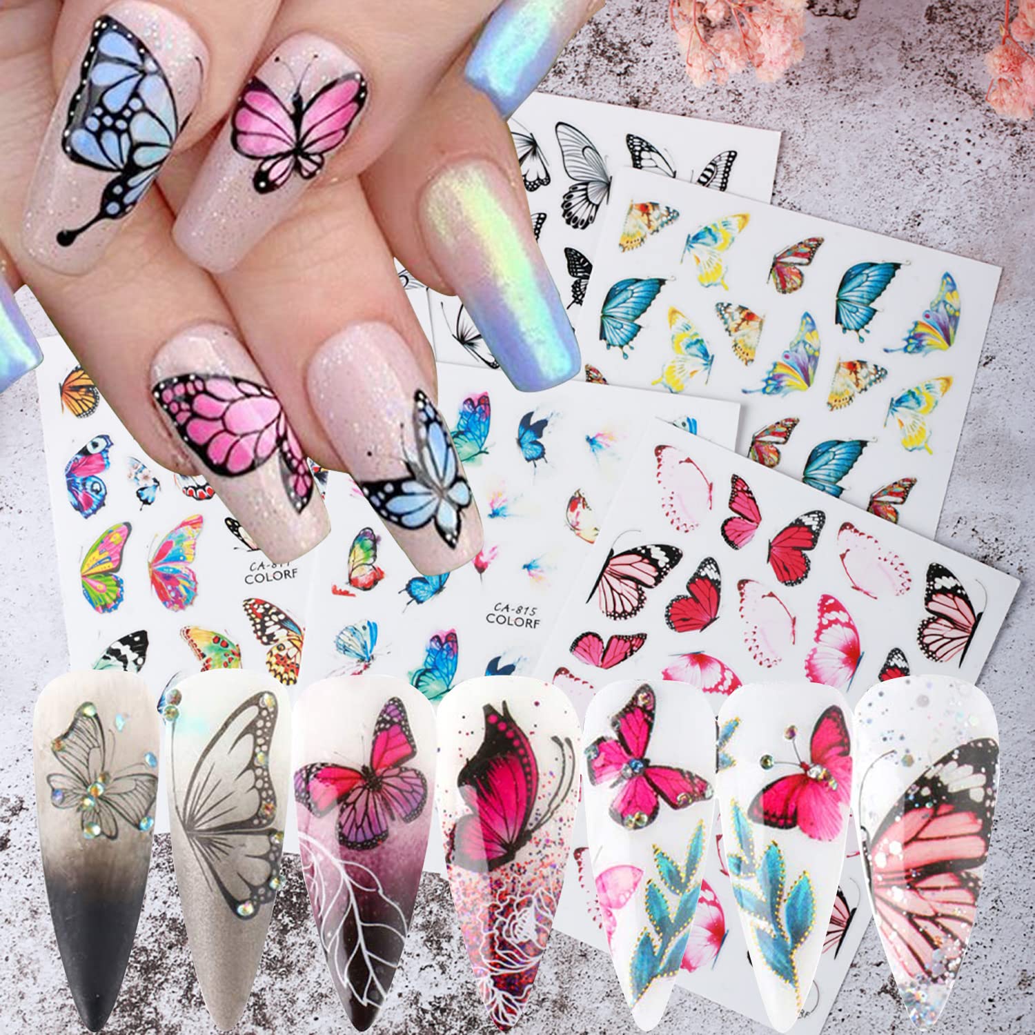 Nail Art Designs Black And Blue