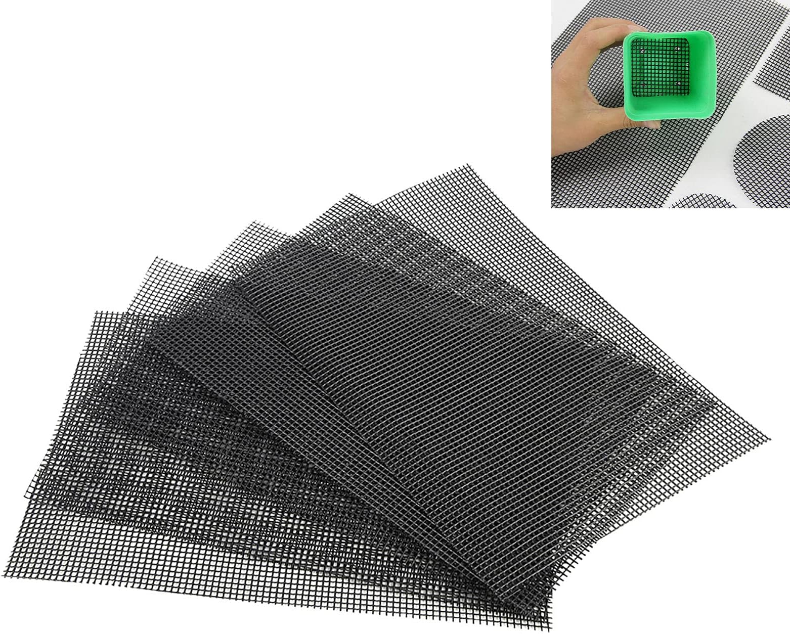 ASTER 100 Pack Flower Pot Hole Mesh, 2 Inch Plant Pot Drainage, Plastic ...