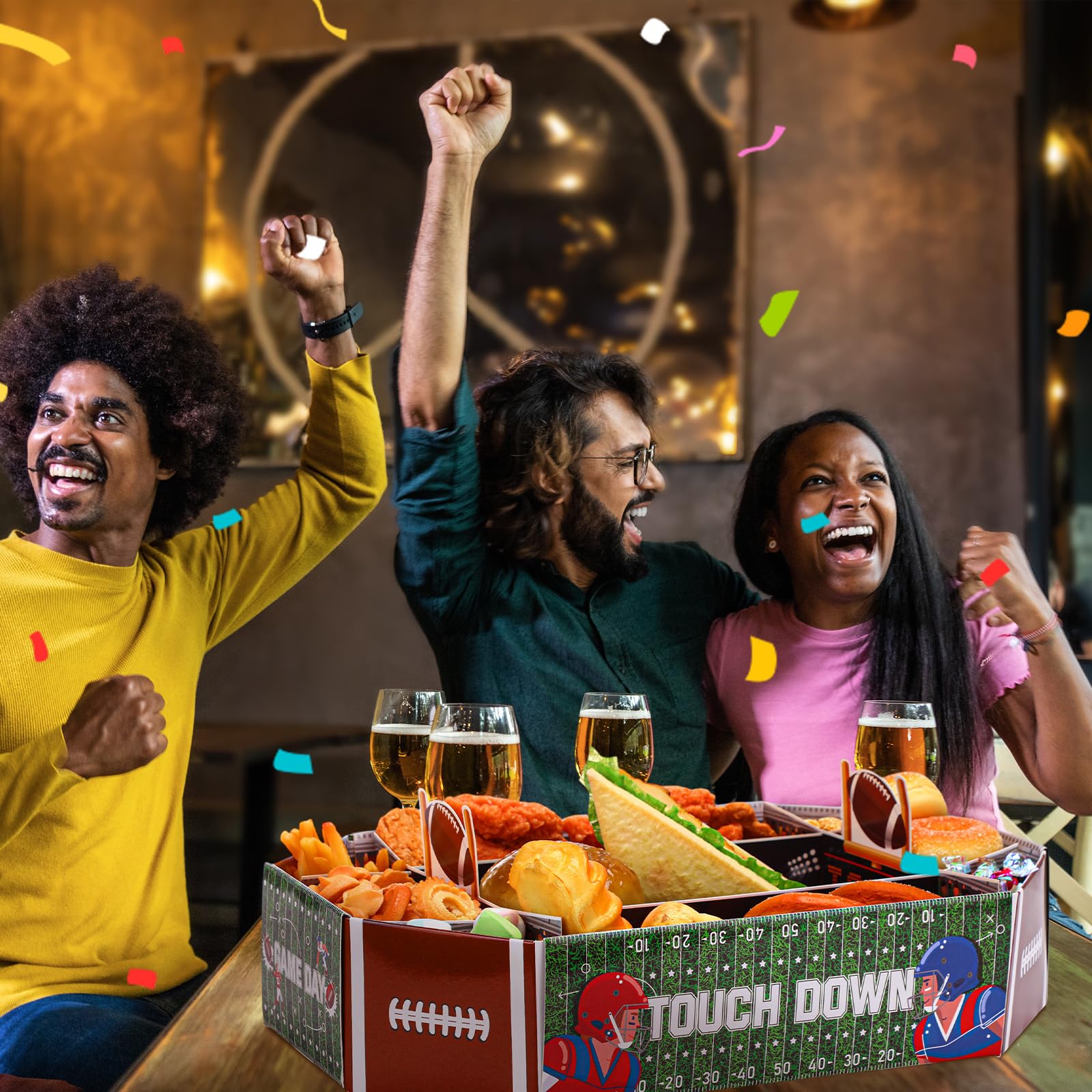 Snapklik.com : Large Tailgate Football Paper Food Tray Football ...