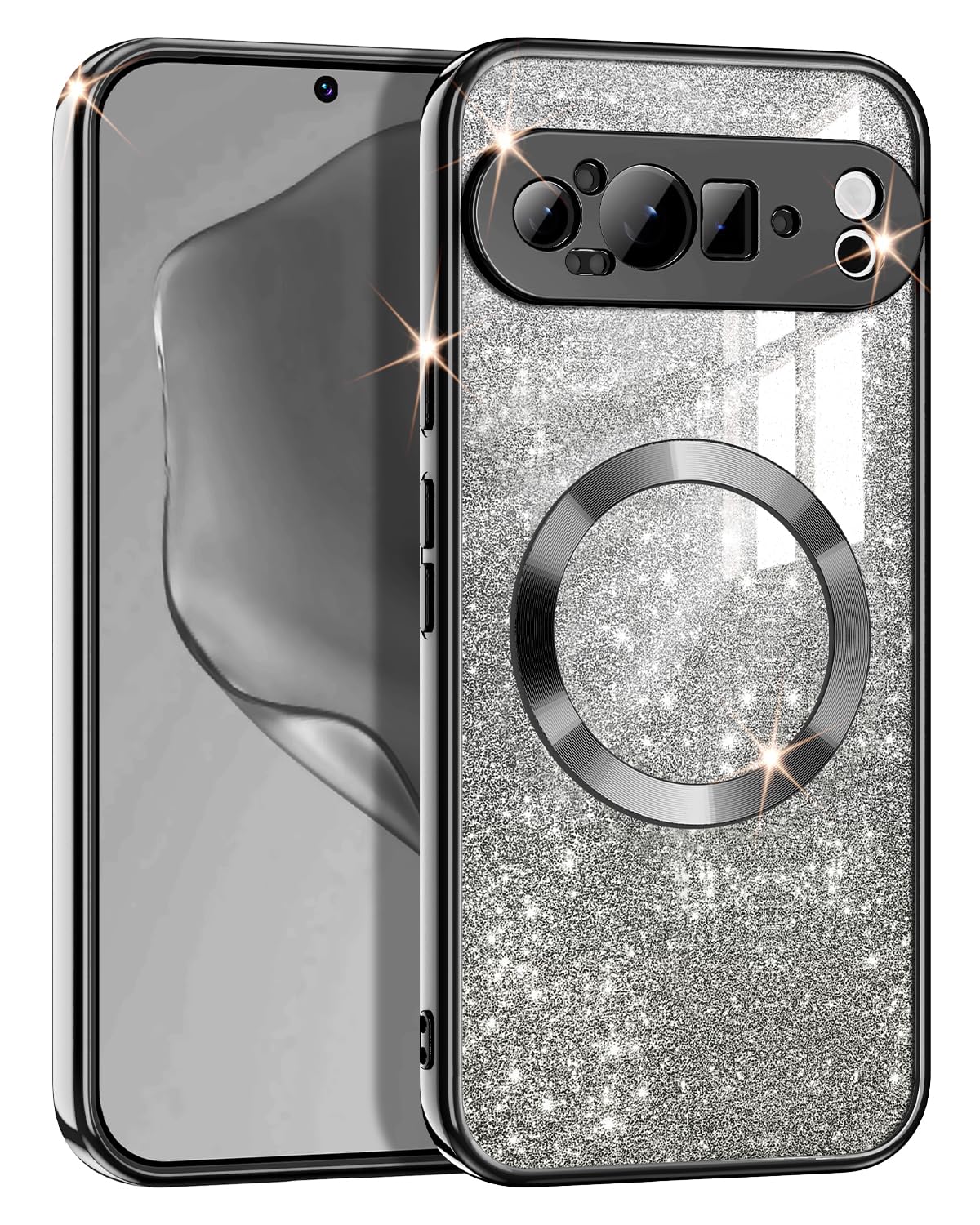 Amazon.com: Casetego for Google Pixel 9 Pro XL Case,Compatible with MagSafe,Glitter Sparkle ...