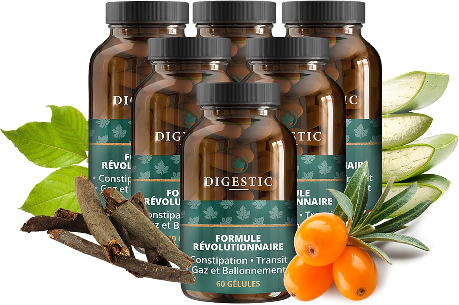 Digestic - Laxatif contre la constipation, 360 capsules, 100% naturel ...