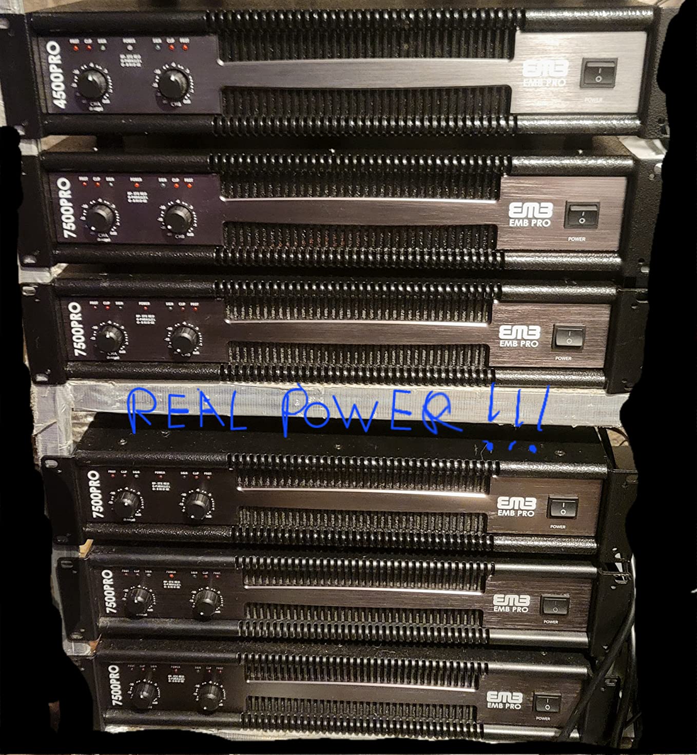 Amazon.com: EMB Professional 7500W 2CH Power Amplifier EB7500PRO ...