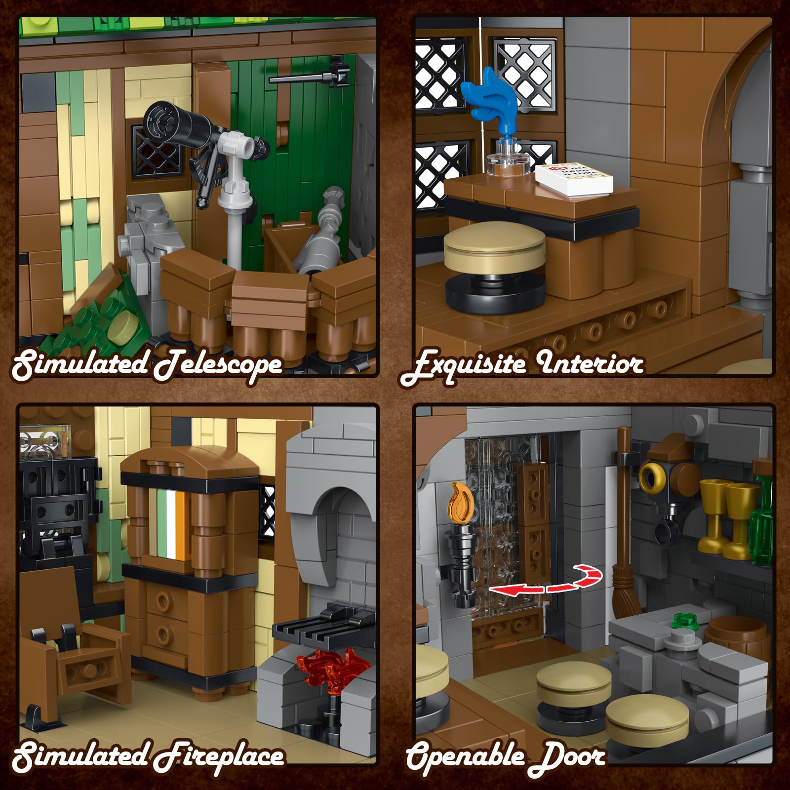 JMBricklayer 30124 Lighting Medieval Tavern Building Blocks Model ...