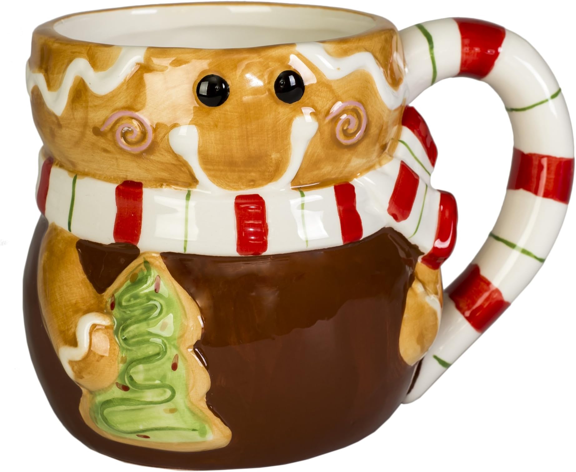 Amazon.com | Cosmos Gifts Santa's Village Covered Ceramic Mug, 6-1/8 ...