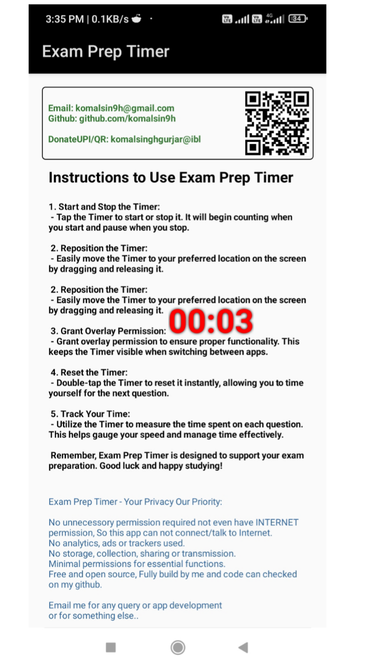 Floating Timer - App on Amazon Appstore