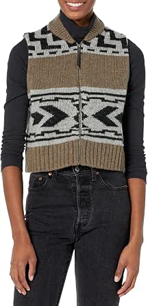 Pendleton Women's Shetland Zip Sweater Vest at Amazon Women’s Clothing ...